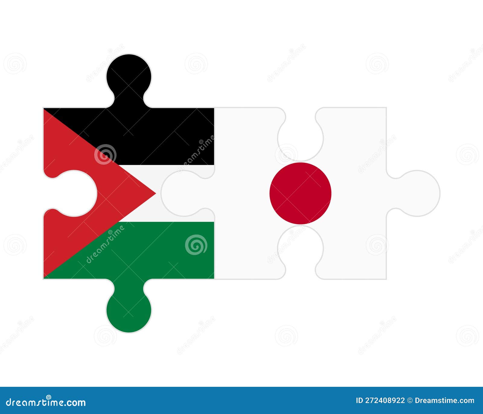 Puzzle of Flags of Palestine and Japan, Vector Stock Vector ...
