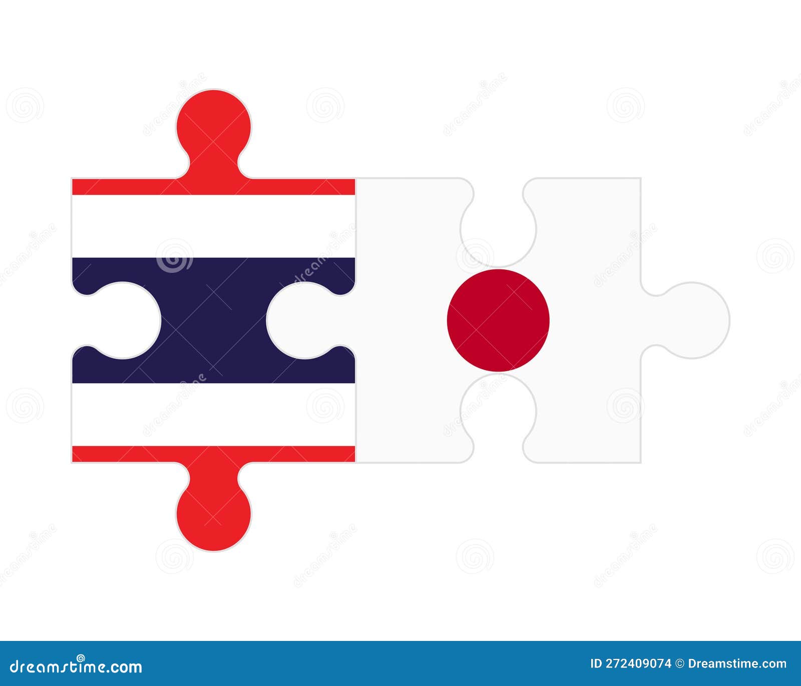 Puzzle of Flags of Thailand and Japan, Vector Stock Vector ...