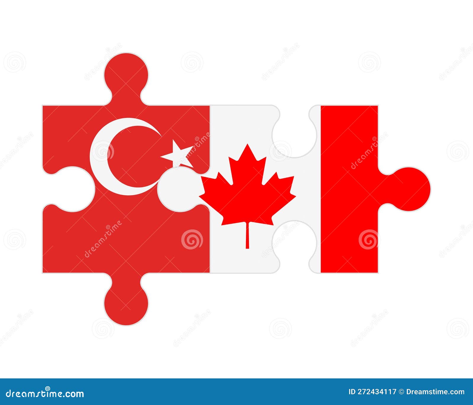 Puzzle of Flags of Turkey and Canada, Vector Stock Vector ...