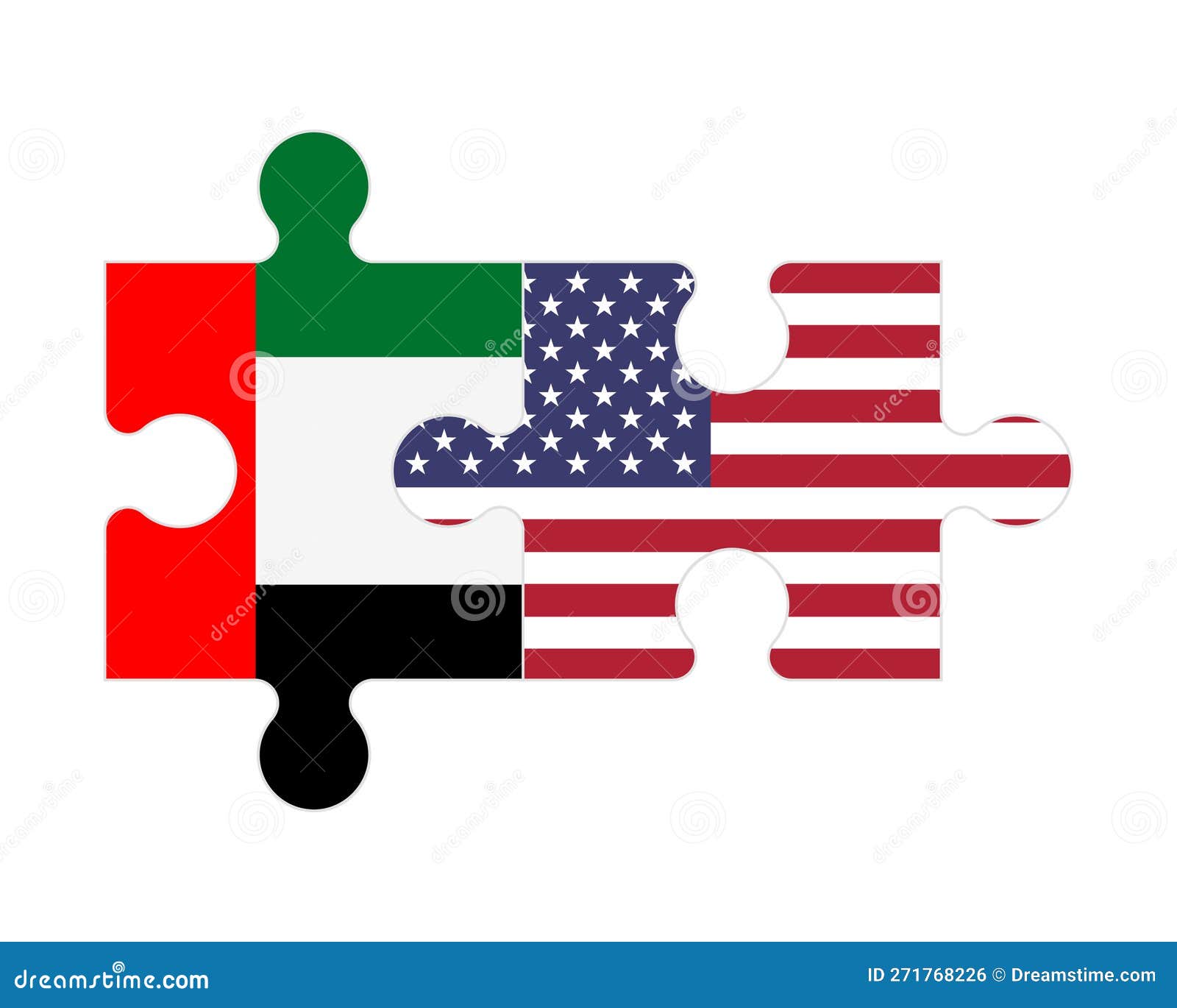 Puzzle of Flags of UAE and US, Vector Stock Illustration - Illustration ...