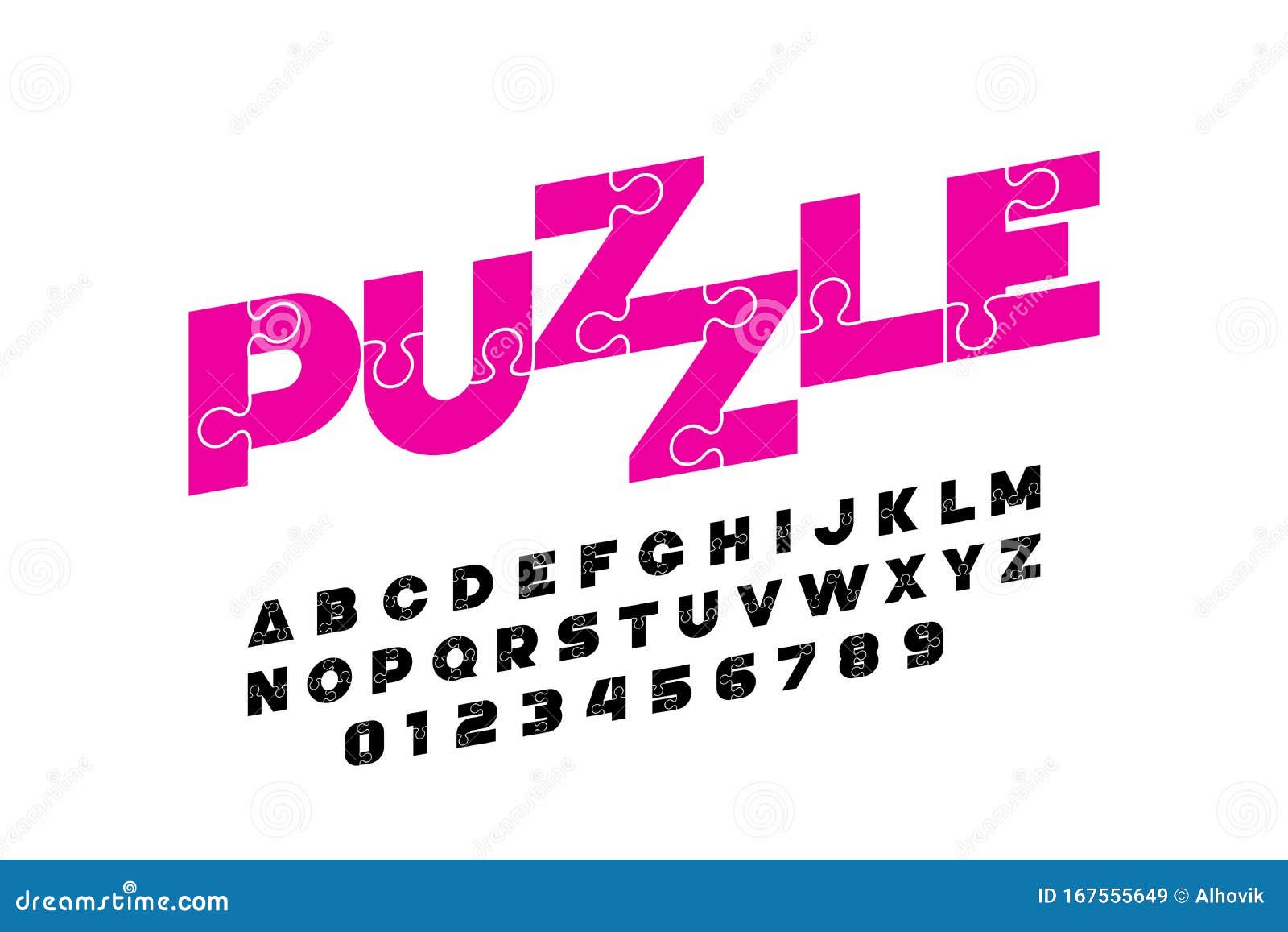 Puzzle font design stock vector. Illustration of play - 167555649 Puzzle font design stock vector. Illustration of play - 167555649