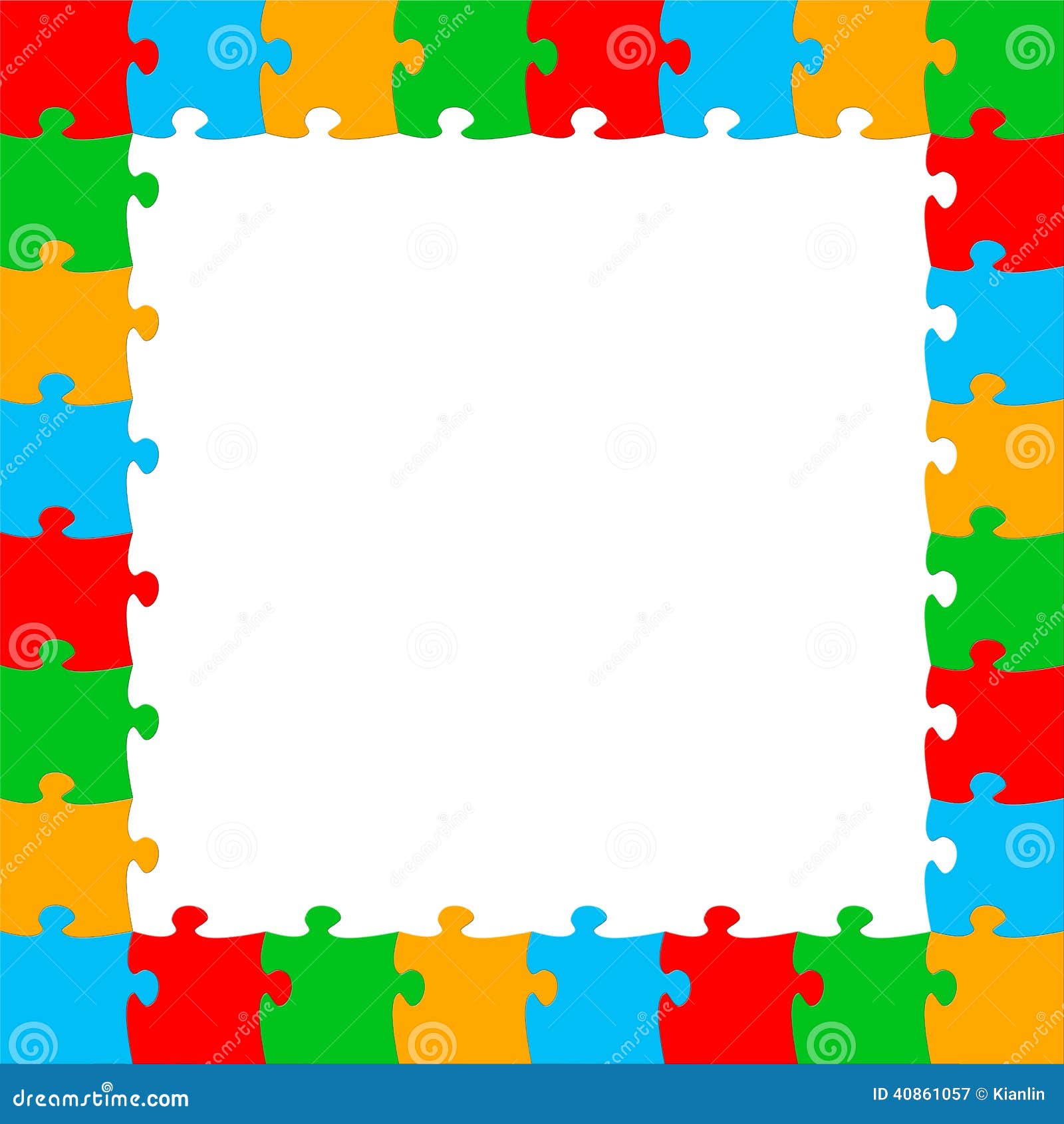 Puzzle Frame Stock Illustration - Image: 40861057