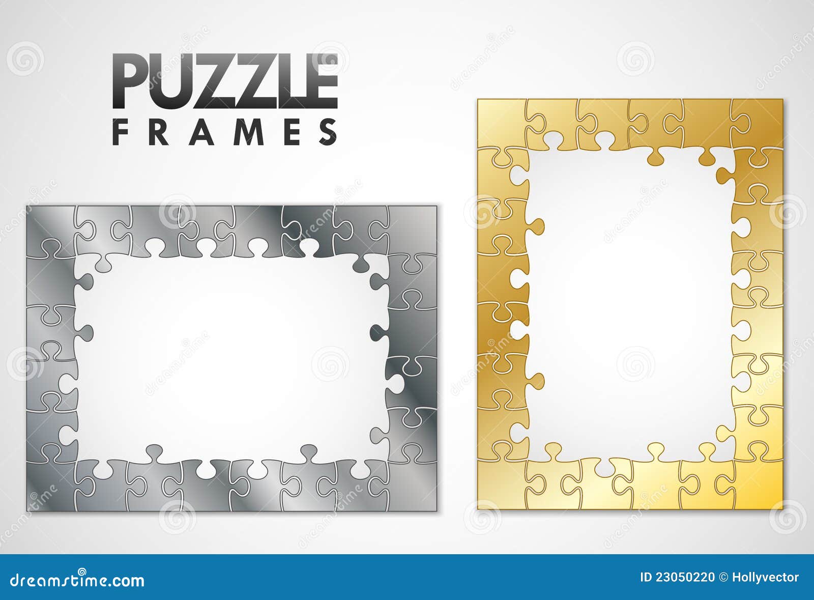 Puzzle frames stock illustration. Image of part, jigsaw - 23050220