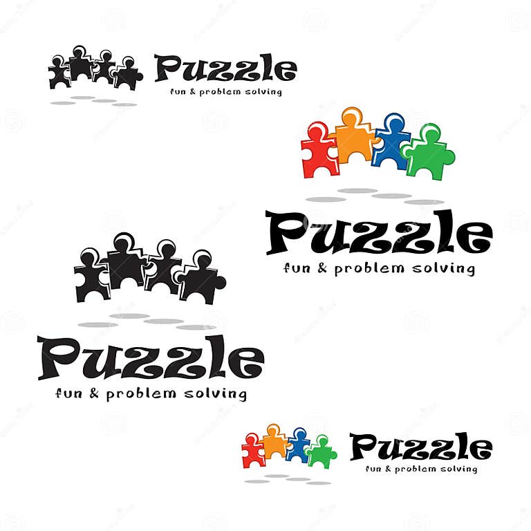 Puzzle Fun and Problem Solving Stock Illustration - Illustration of ...