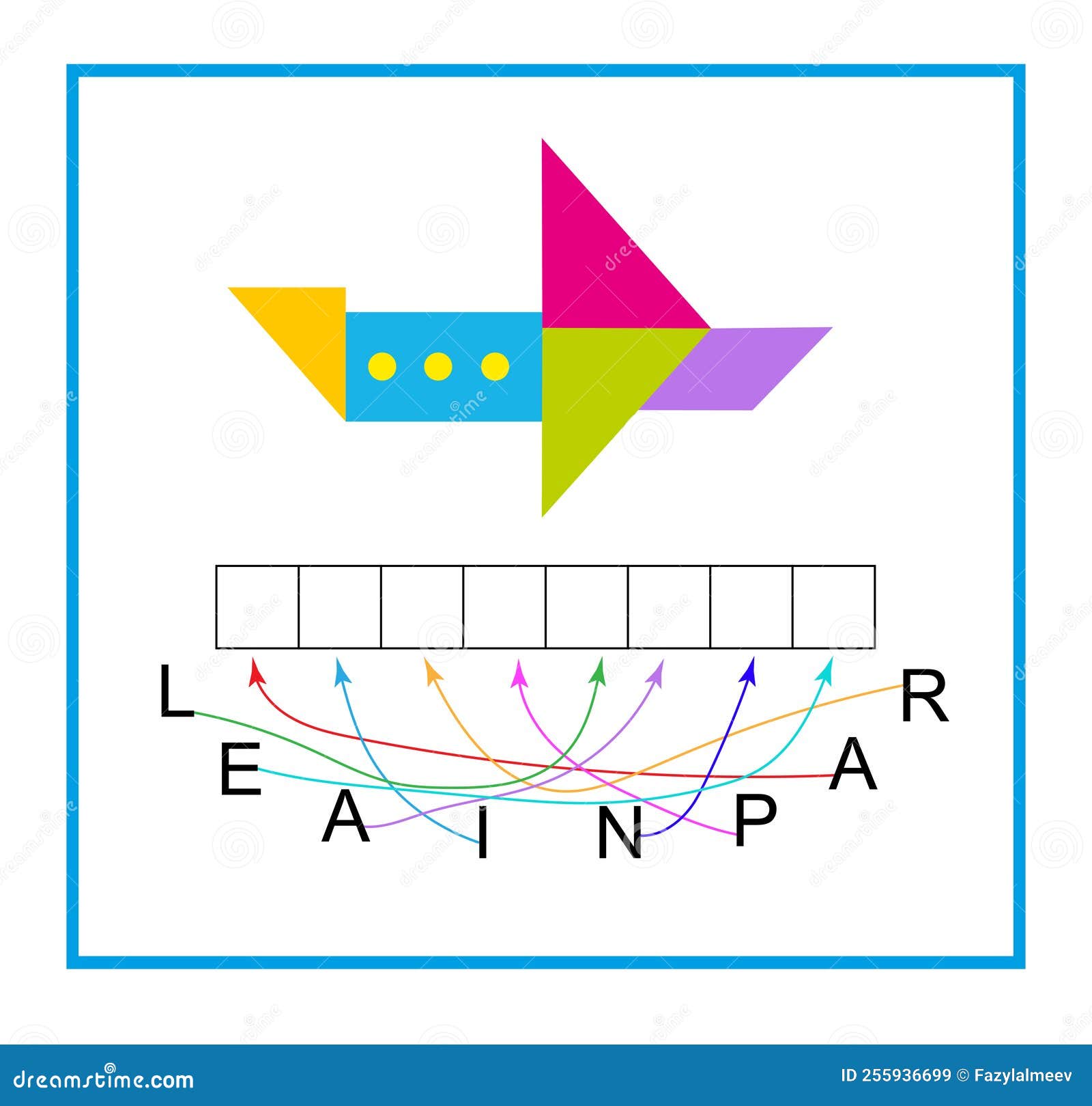 Read the Word. Puzzle Game for Children. Vector Illustration for Kids ...