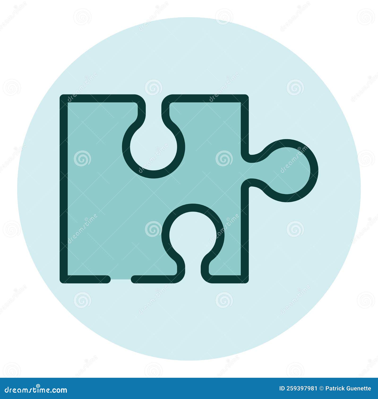 Puzzle game, icon stock vector. Illustration of black - 259397981