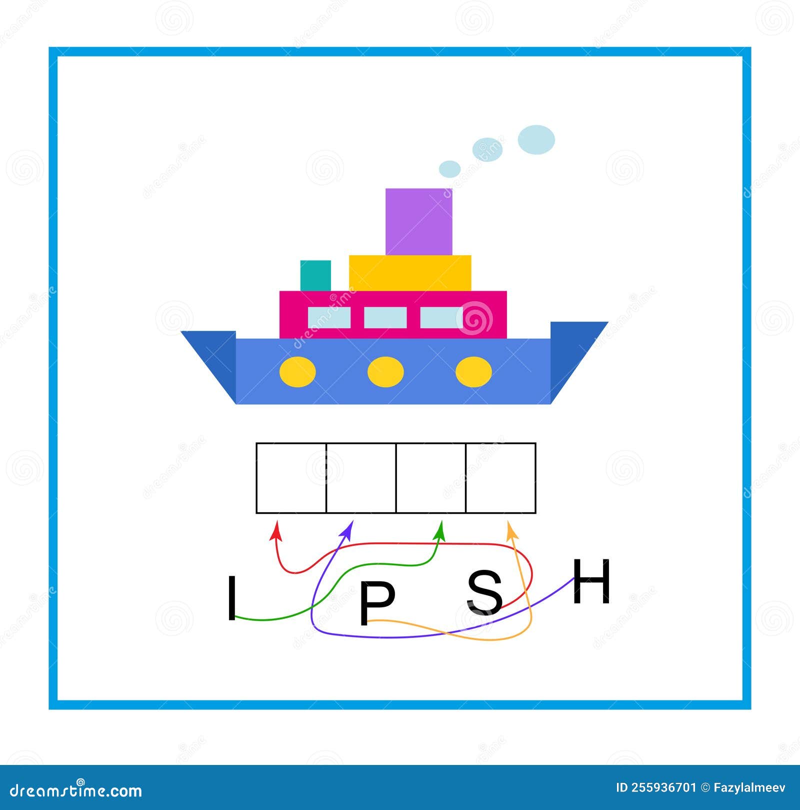 Read the Word. Puzzle Game for Kids. Vector Illustration for Children ...