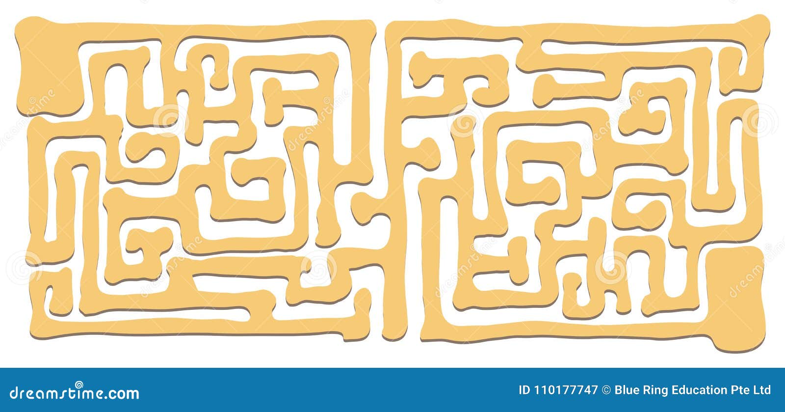 Puzzle Game Template with Brown Path Stock Vector - Illustration of ...