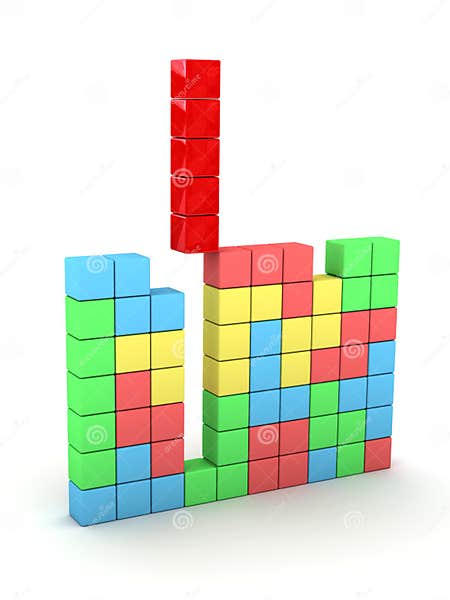 Puzzle game - tetris stock illustration. Illustration of periodic - 2129433