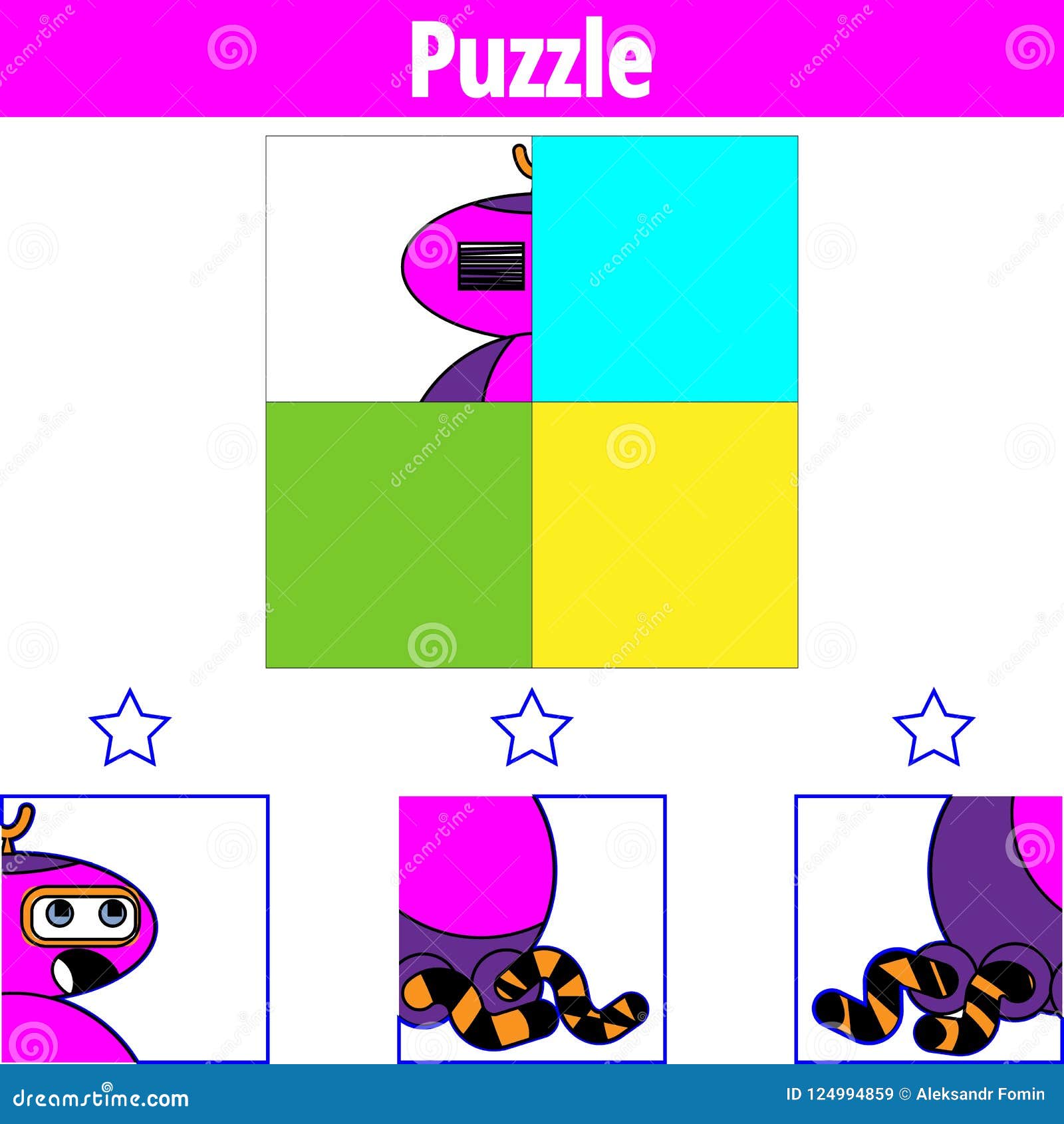 Puzzle Game. Visual Educational Game for Children. Worksheet for ...