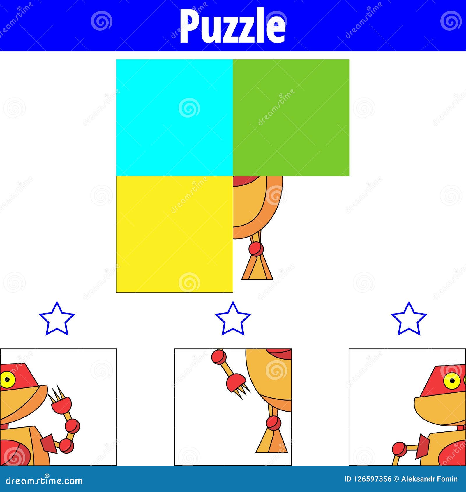 Puzzle Game Visual Educational Game for Children. Worksheet for ...