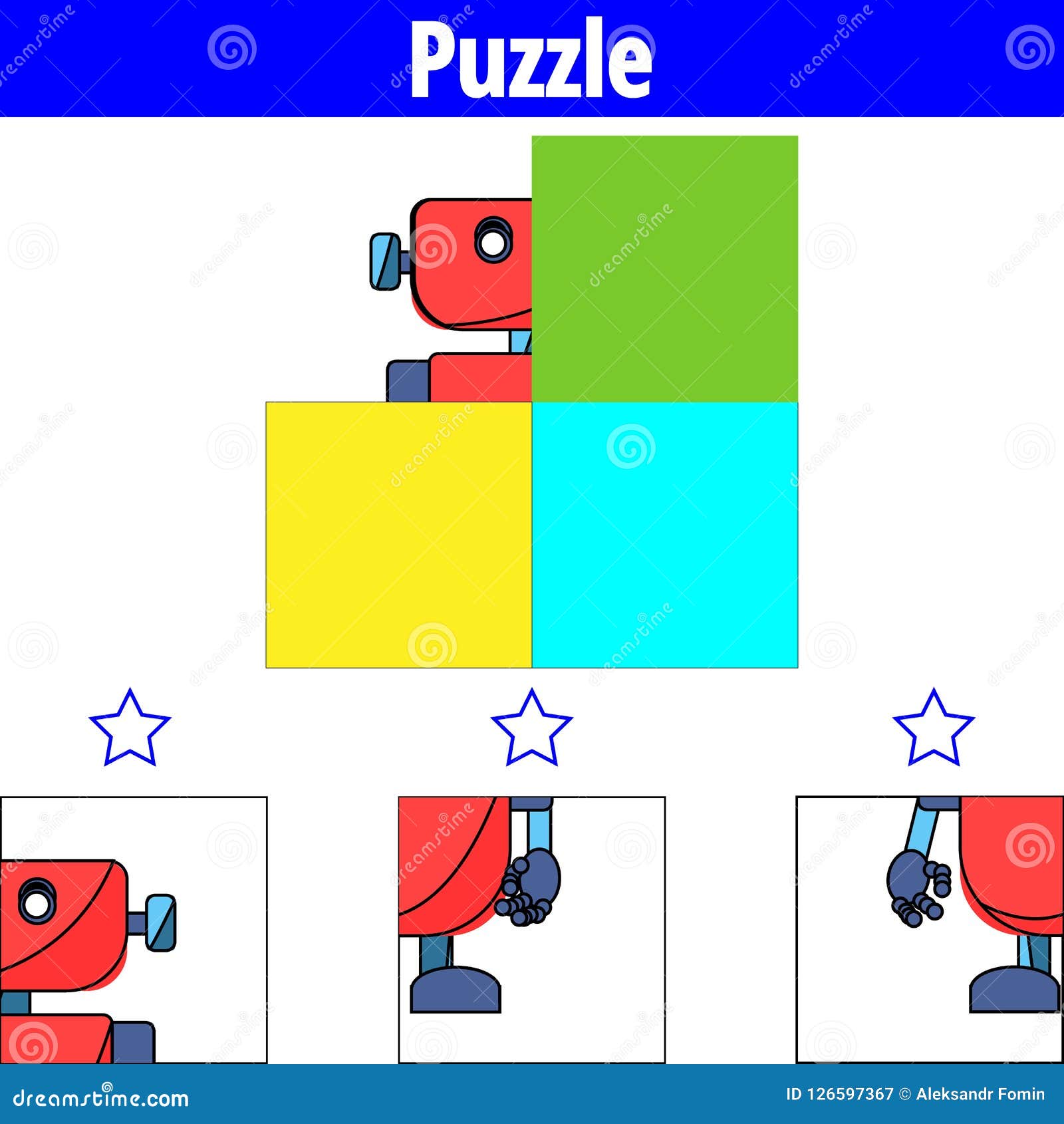 Puzzle Game Visual Educational Game for Children. Worksheet for ...