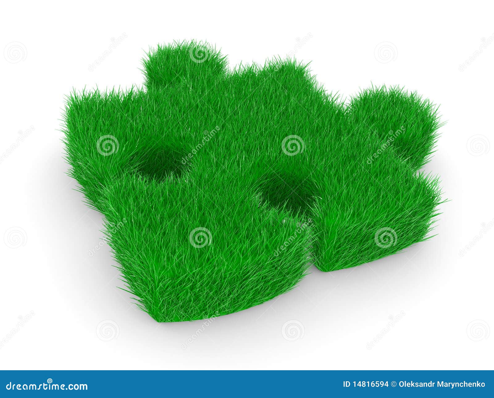 Puzzle with green grass stock illustration. Illustration of lawn - 14816594