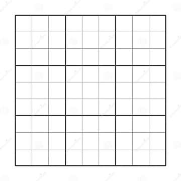 3x3 Puzzle Grid. Vector Template Square Cell Table Stock Illustration ...