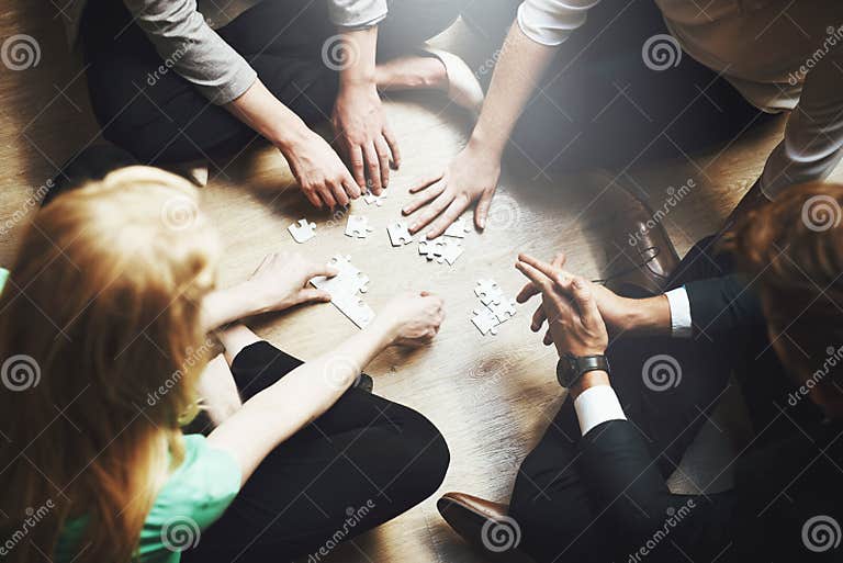 Puzzle, Group and People Thinking, Teamwork and Solution, Collaboration ...