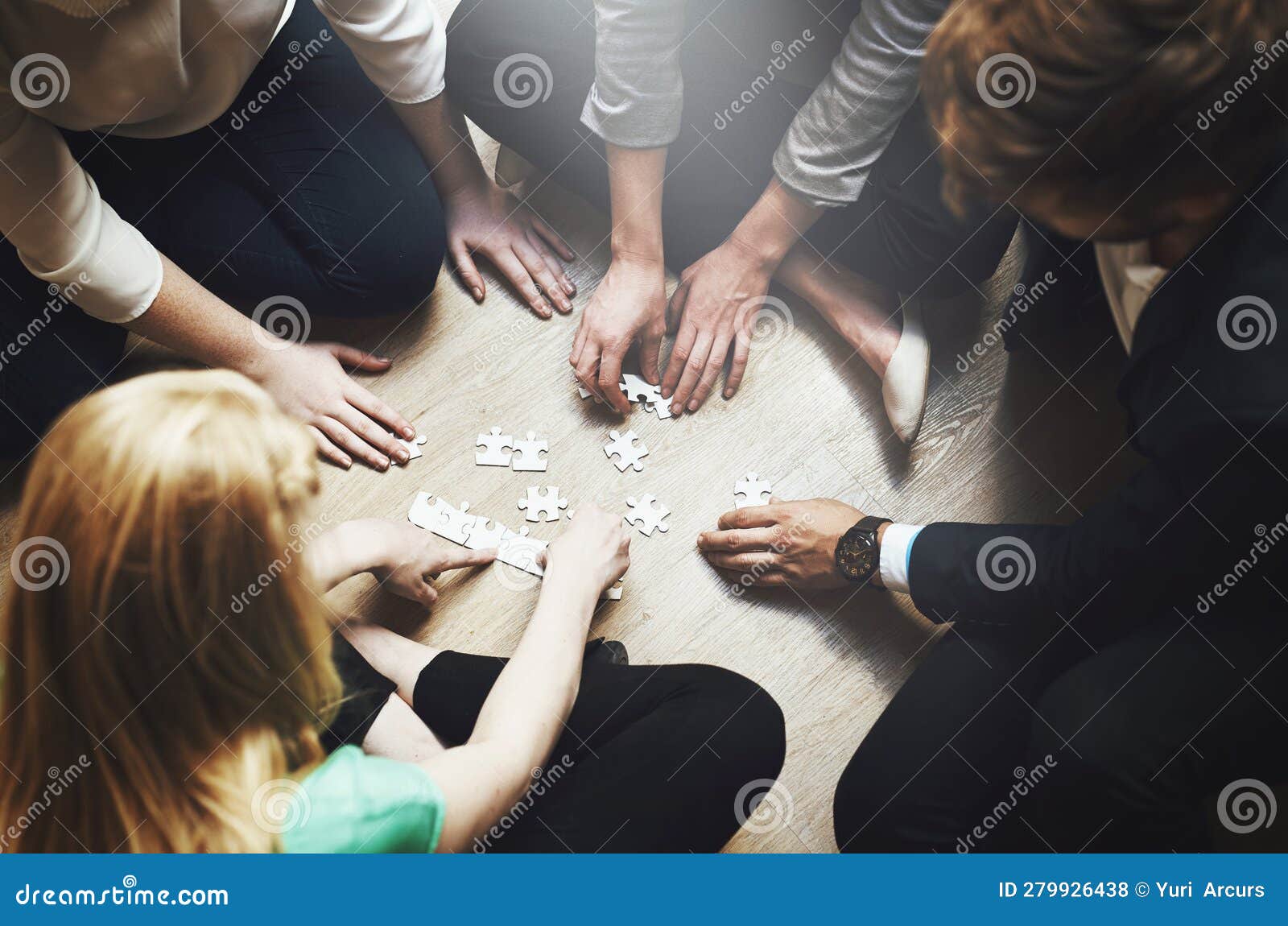 Puzzle, Group and Teamwork of People Solution, Collaboration and ...