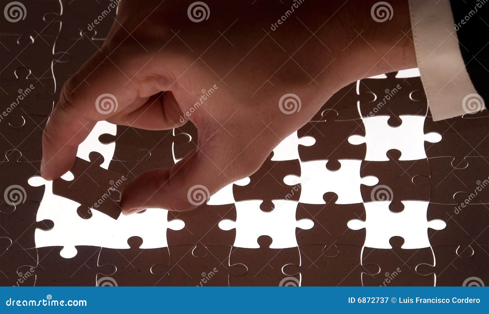 Puzzle and hand stock image. Image of challenge, decisions - 6872737