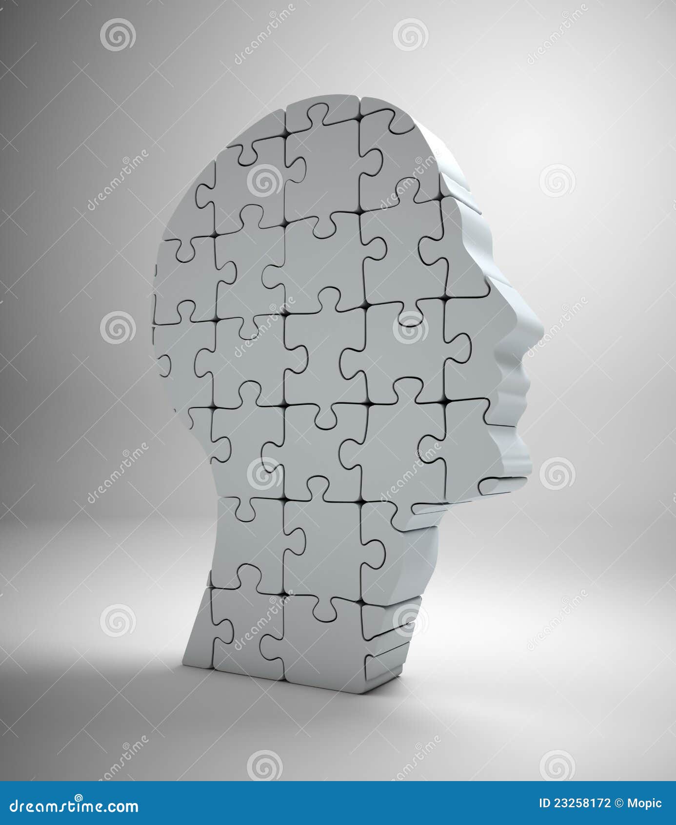 Puzzle head stock photo. Image of jigsaw, idea, intelligence - 23258172