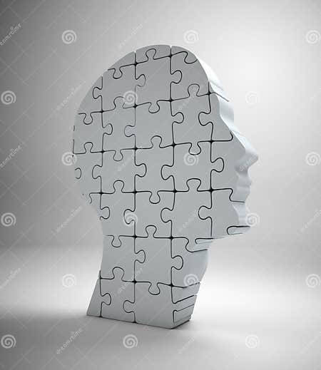 Puzzle head stock photo. Image of jigsaw, idea, intelligence - 23258172