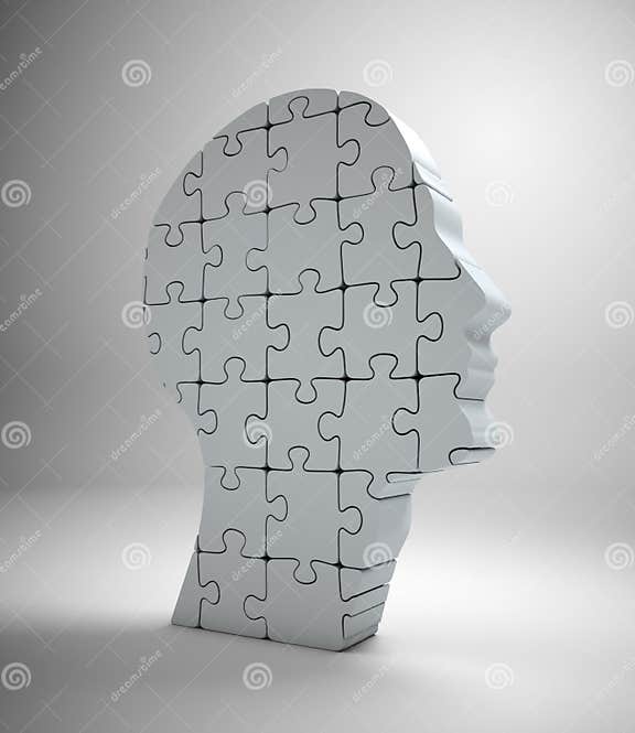 Puzzle head stock photo. Image of jigsaw, idea, intelligence - 23258172