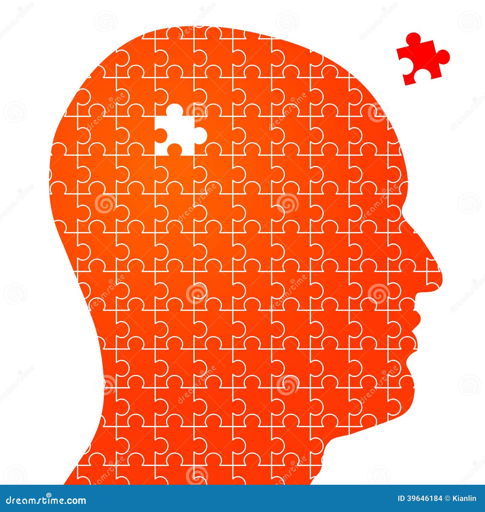 Puzzle Head Exploding Mind Graphic Template Cartoon Vector ...