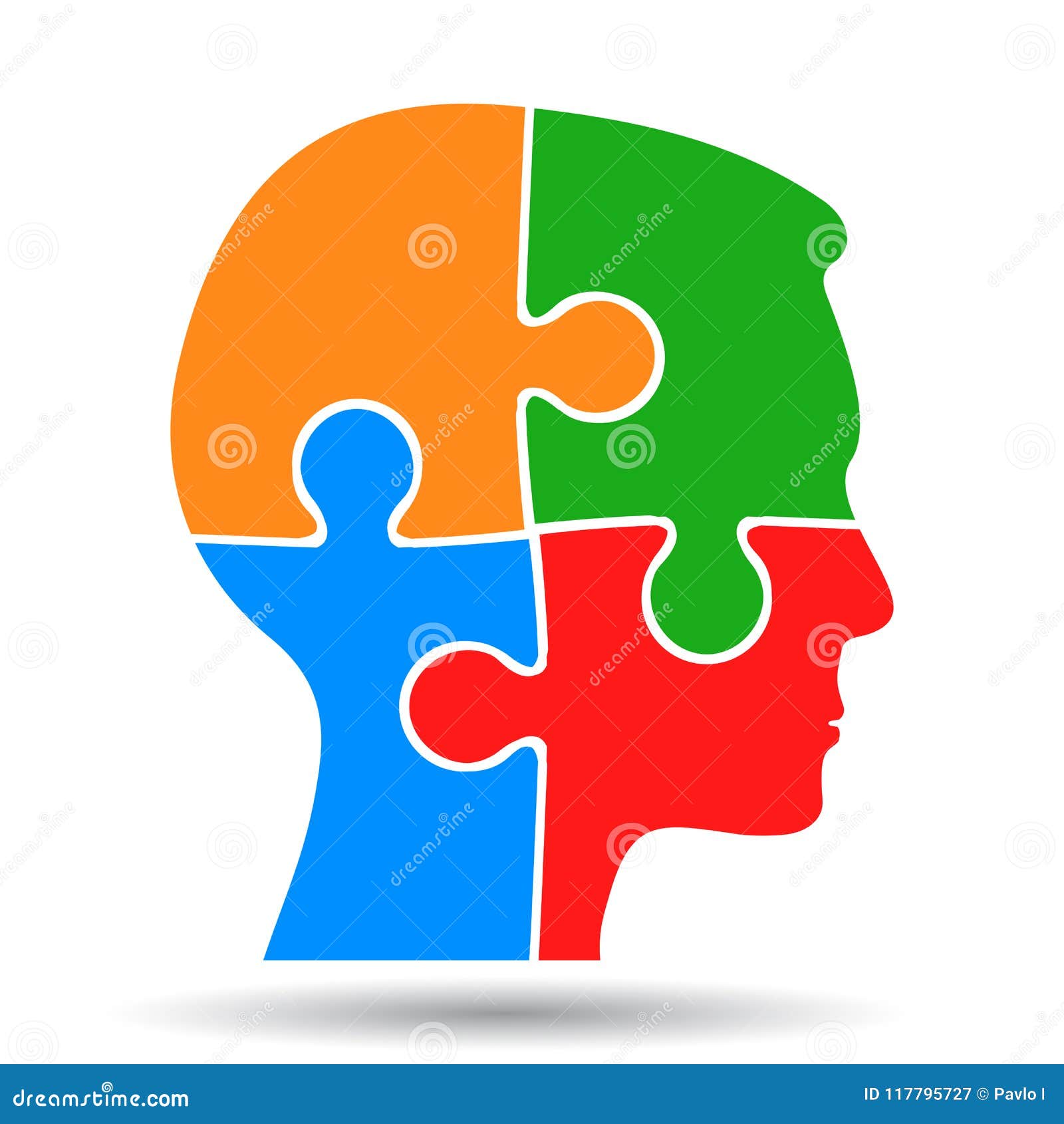 Puzzle head - stock vector stock illustration. Illustration of ...