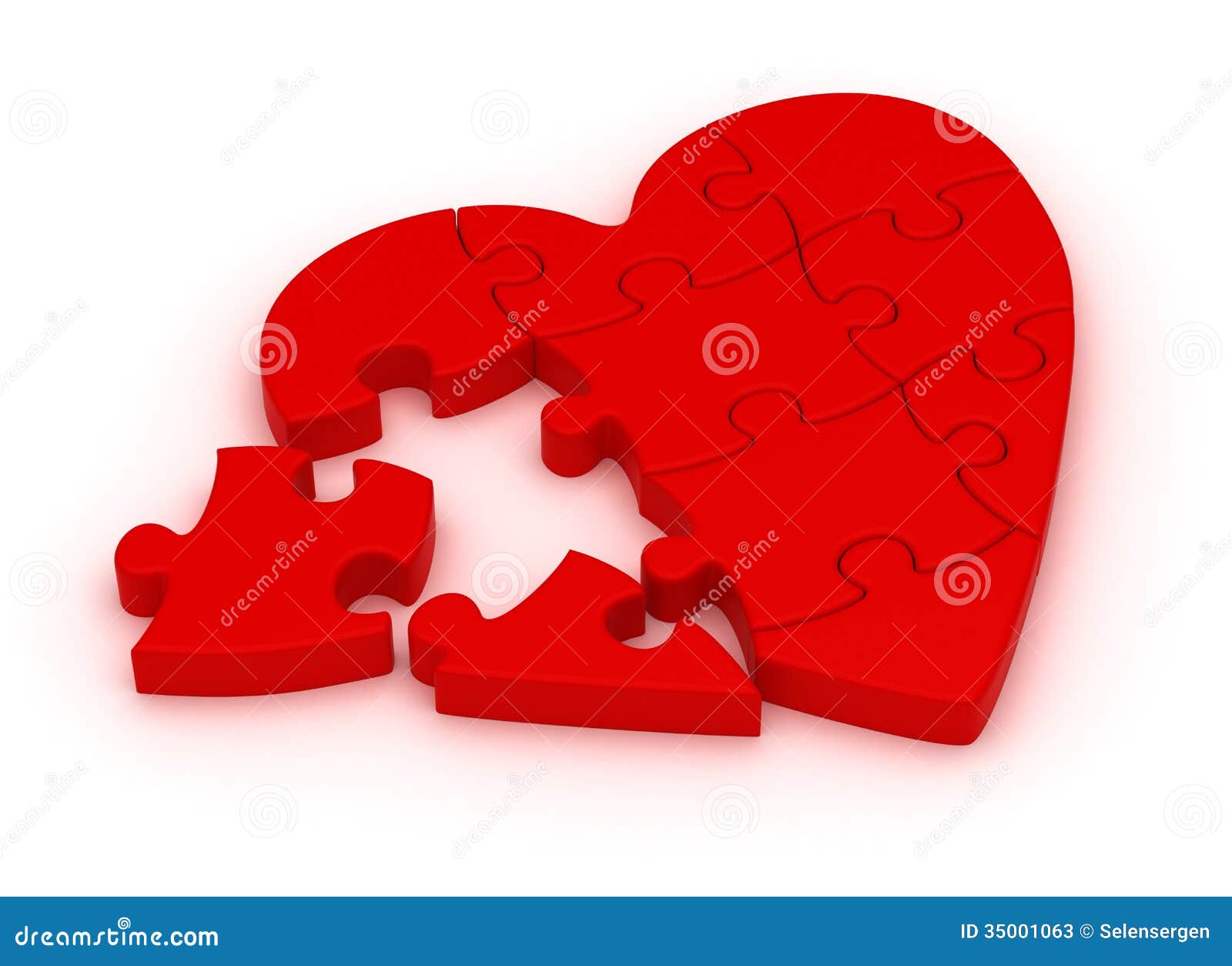 Puzzle Heart stock illustration. Illustration of shape - 35001063