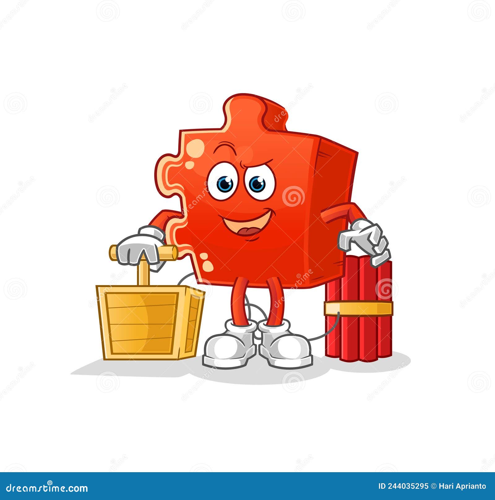 Dynamite With Detonator For Blasting Operations. Cartoon Vector ...