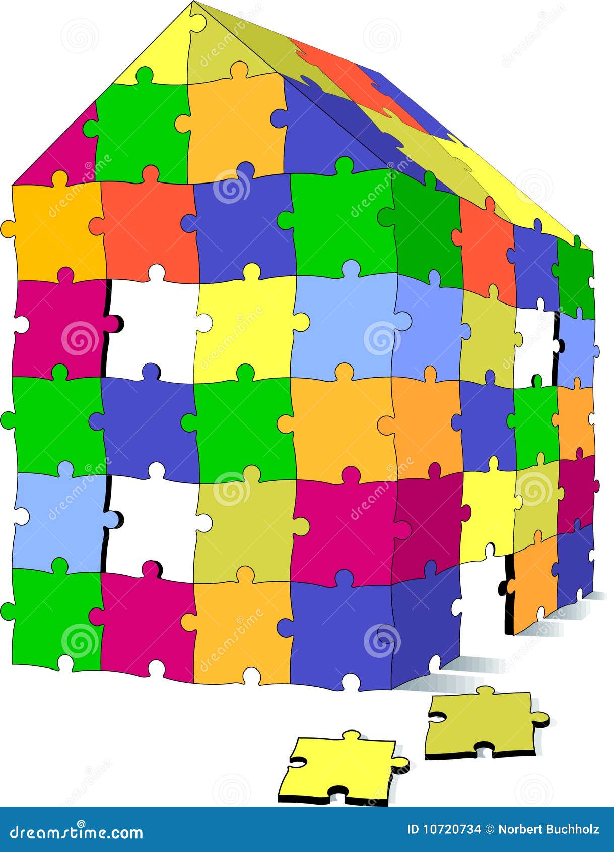 Puzzle house stock vector. Illustration of question, challenge - 10720734