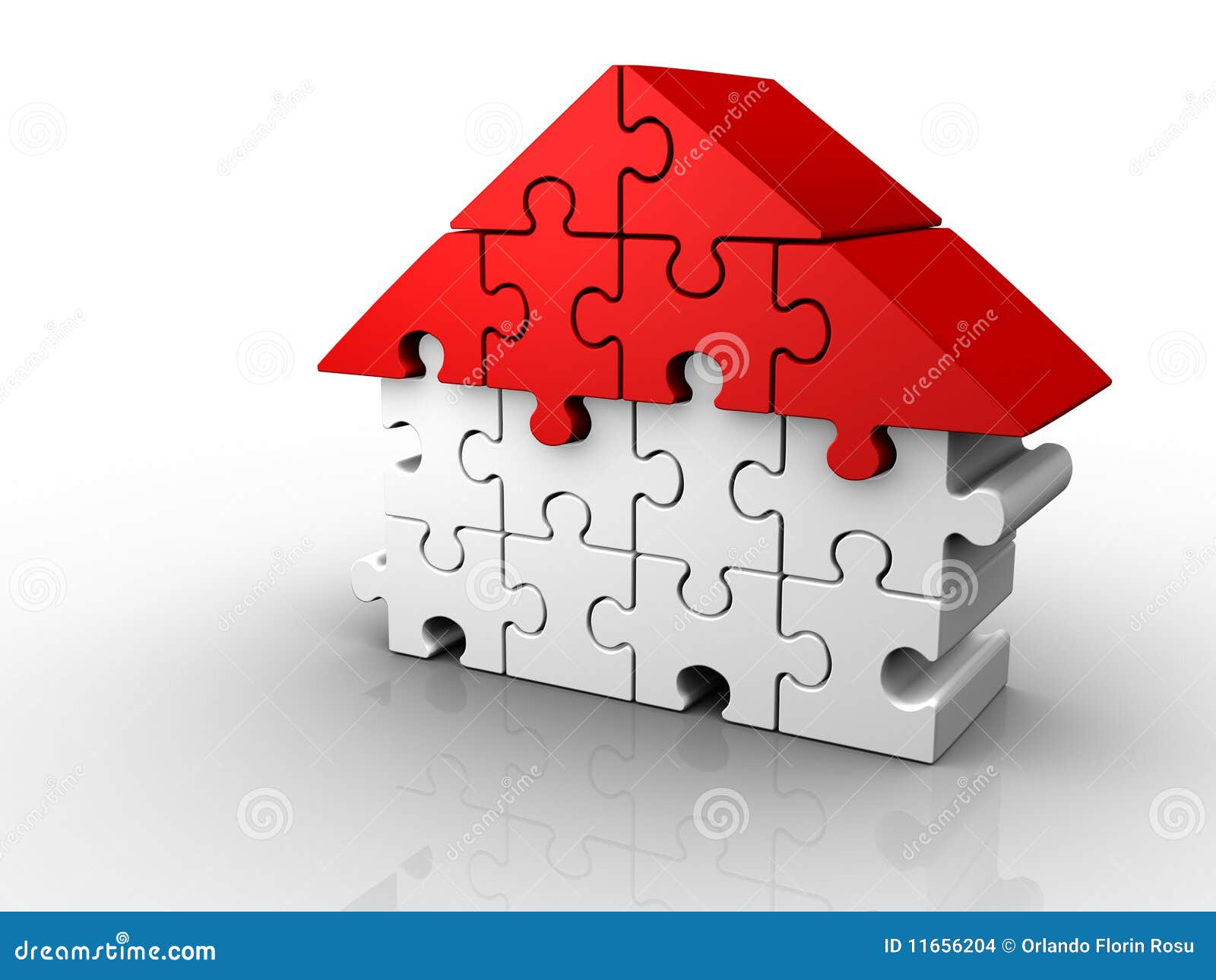 Puzzle house stock illustration. Illustration of house - 11656204