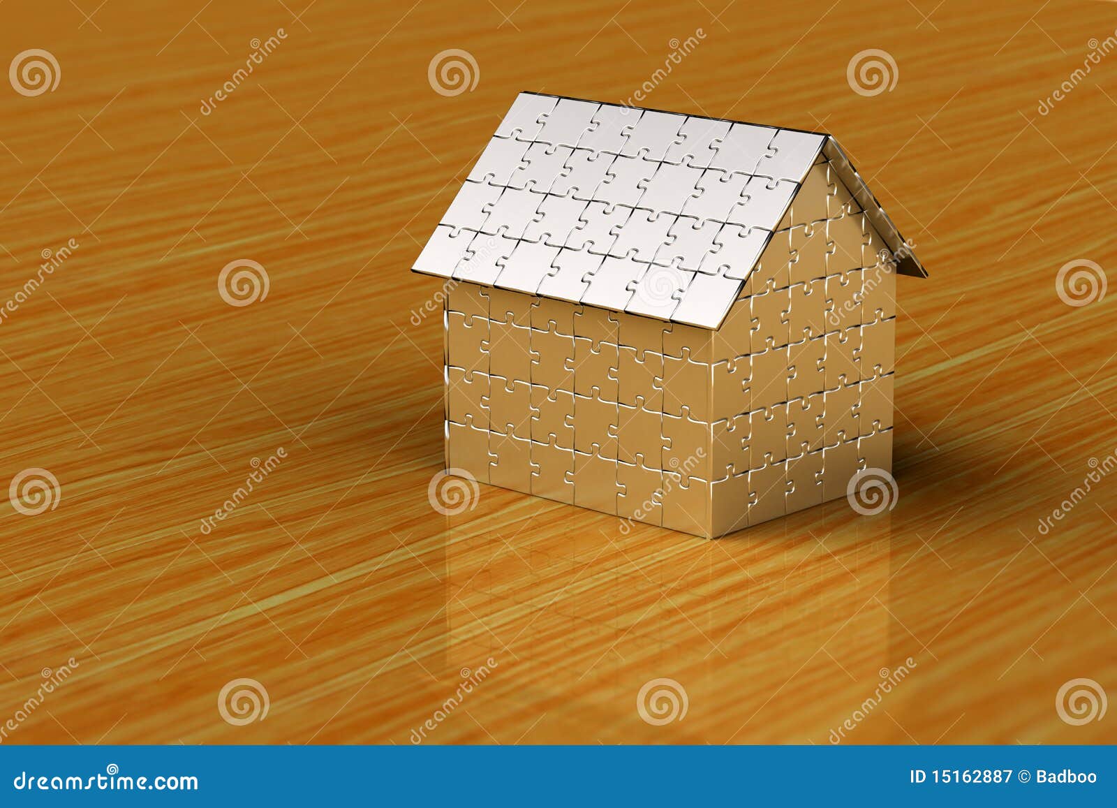 Puzzle house stock illustration. Illustration of jigsaw - 15162887