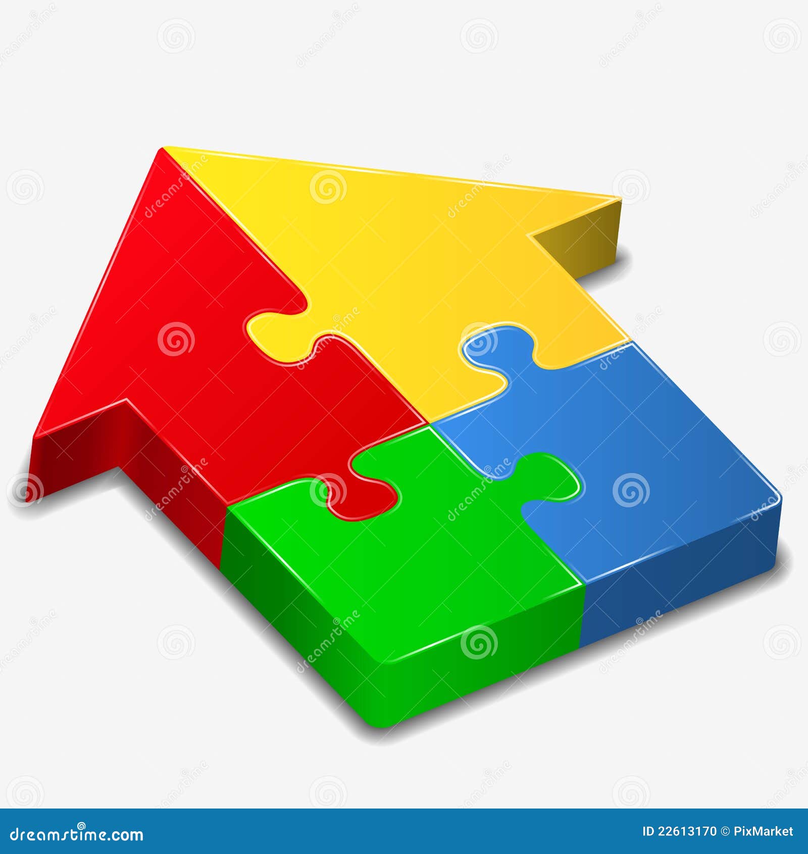 Puzzle house stock vector. Illustration of estate, sale - 22613170