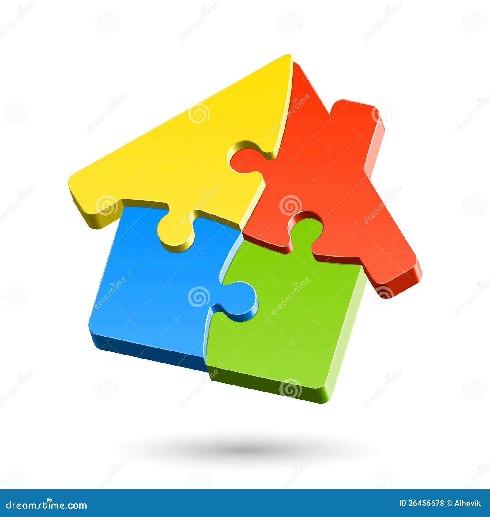 Puzzle house stock vector. Illustration of building, estate - 26456678