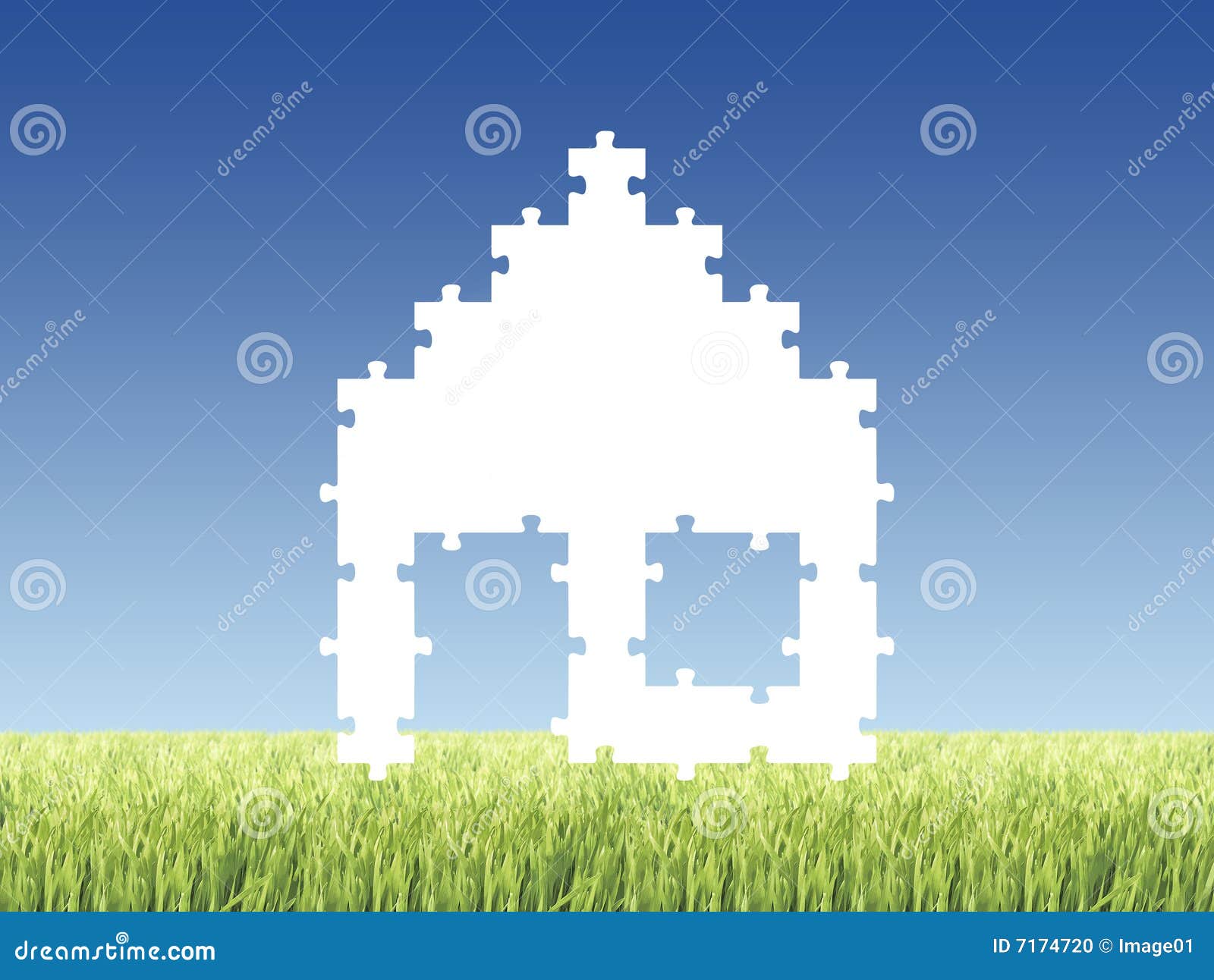 Puzzle house stock photo. Image of place, architecture - 7174720