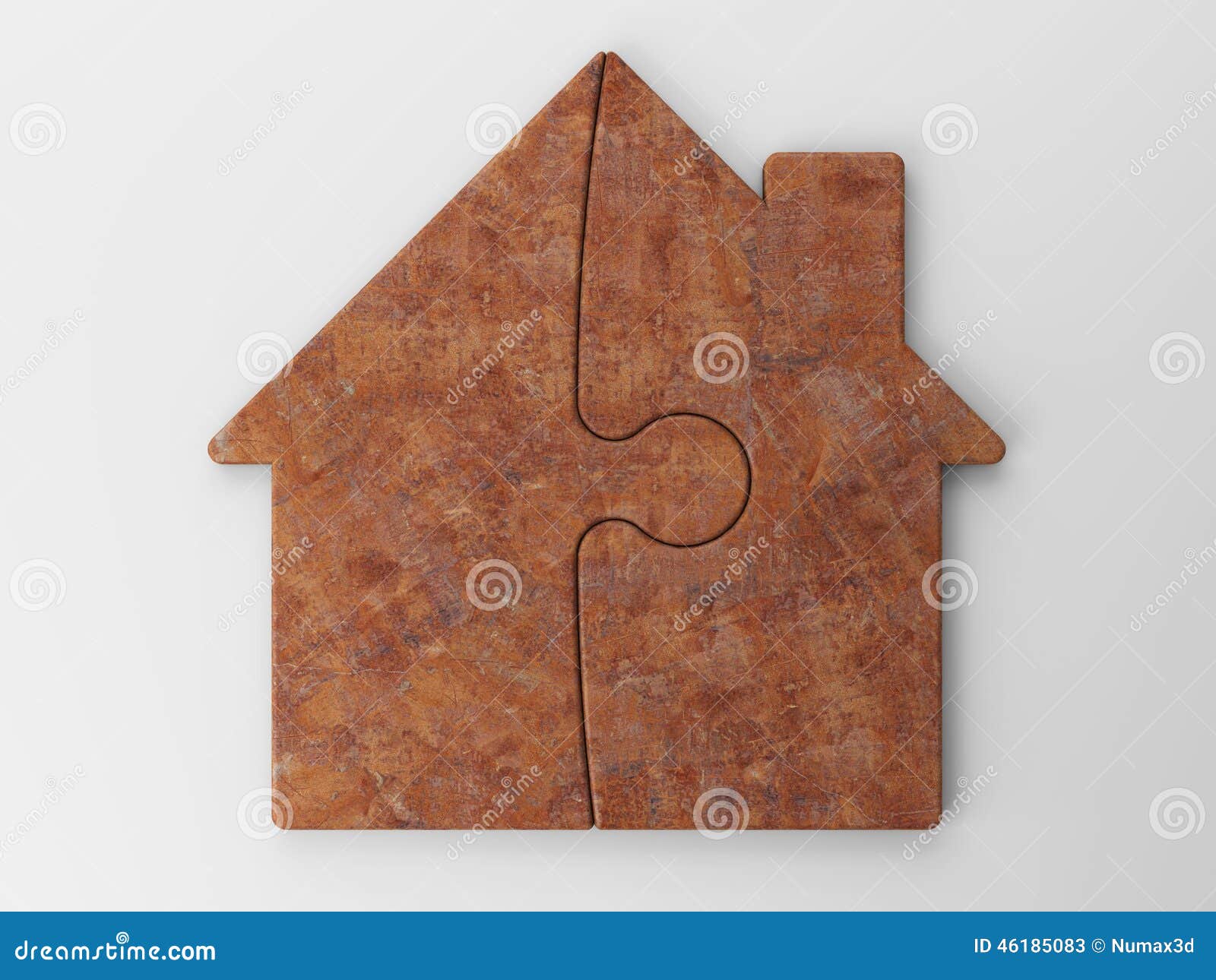 Puzzle of a House with Clipping Path Stock Image - Image of path ...
