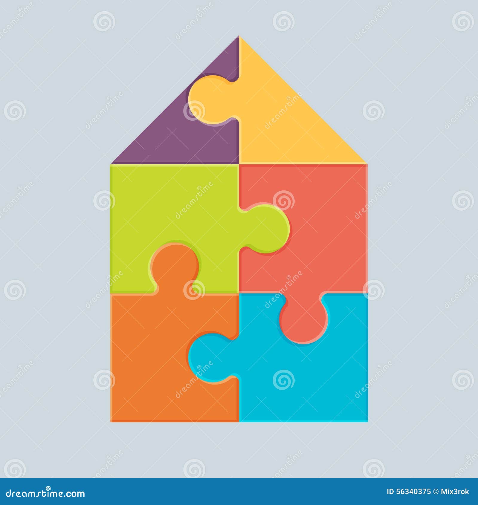 Puzzle house stock vector. Illustration of estate, control - 56340375