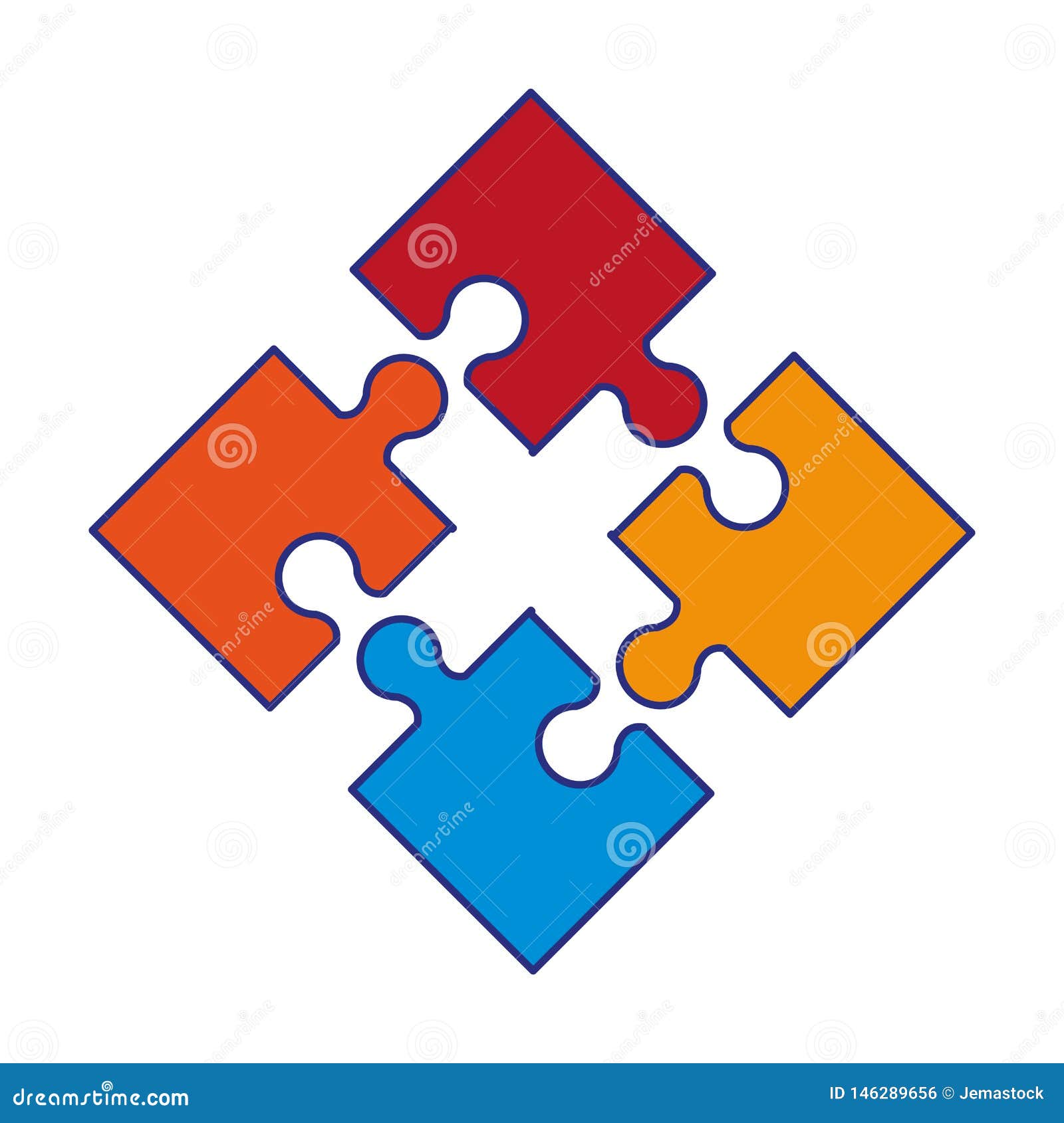 Puzzle icon cartoon stock vector. Illustration of shape - 146289656
