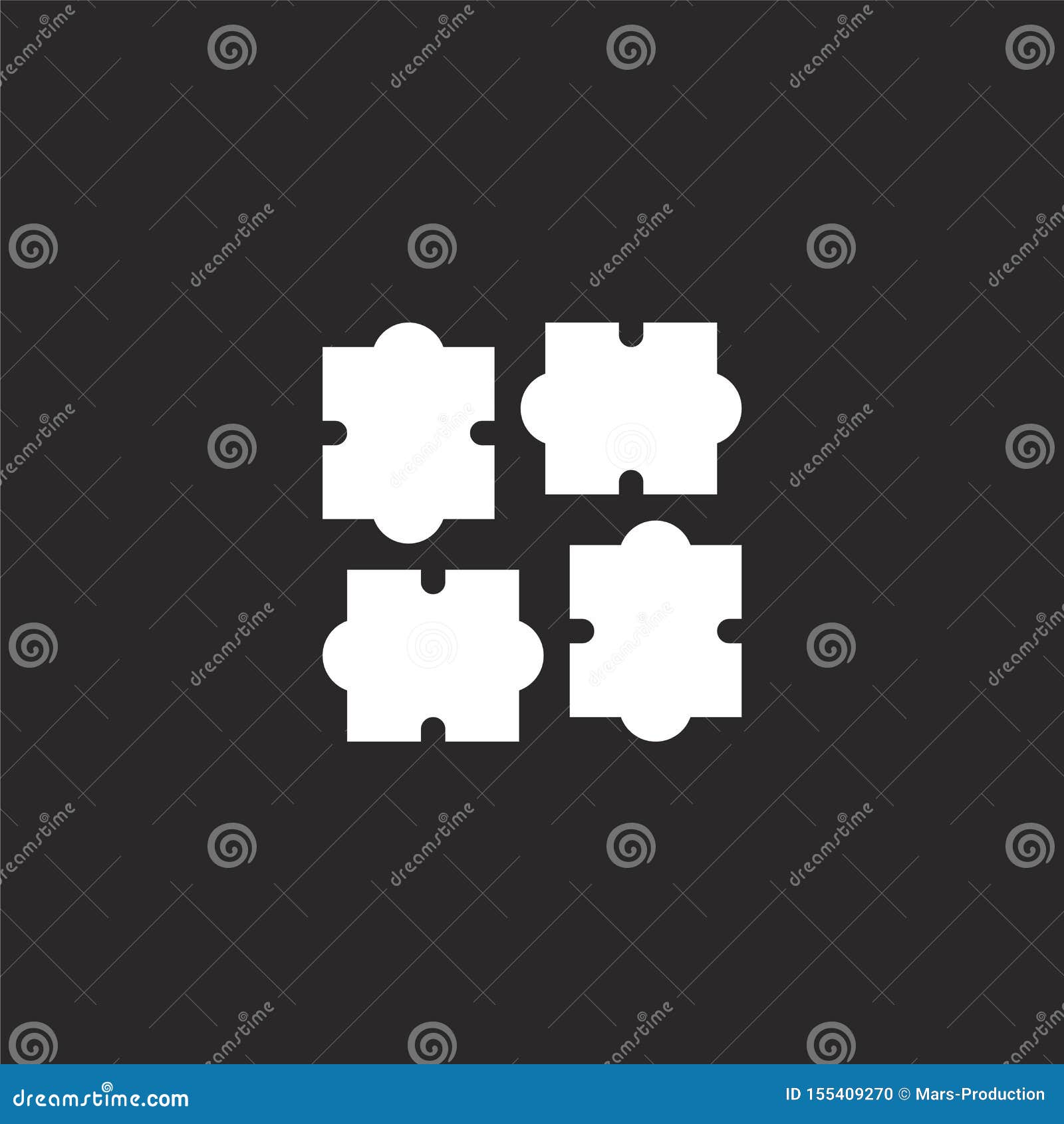 Puzzle Icon. Filled Puzzle Icon for Website Design and Mobile, App ...