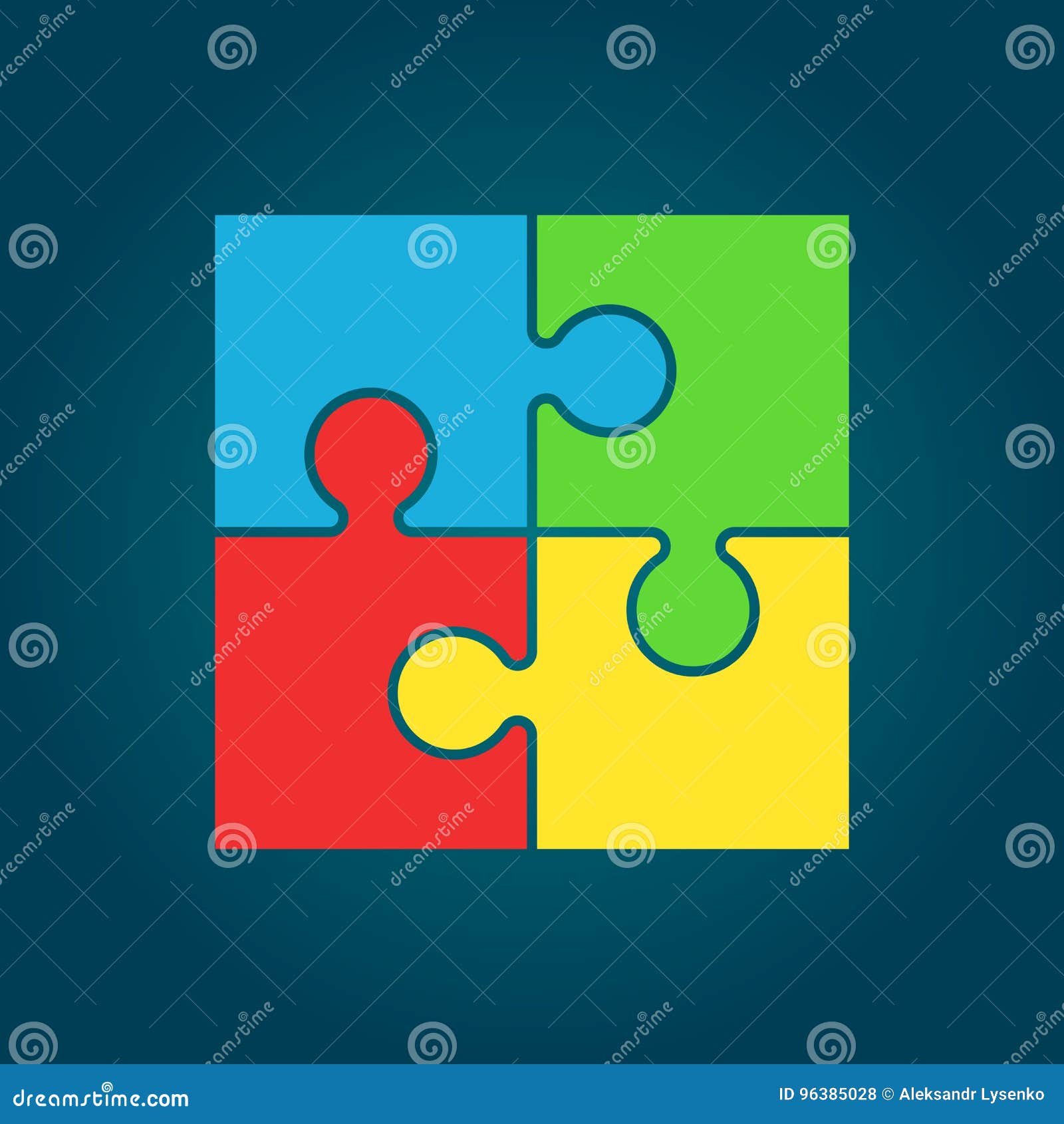 Puzzle Icon Flat Illustration Stock Vector - Illustration of page, idea ...