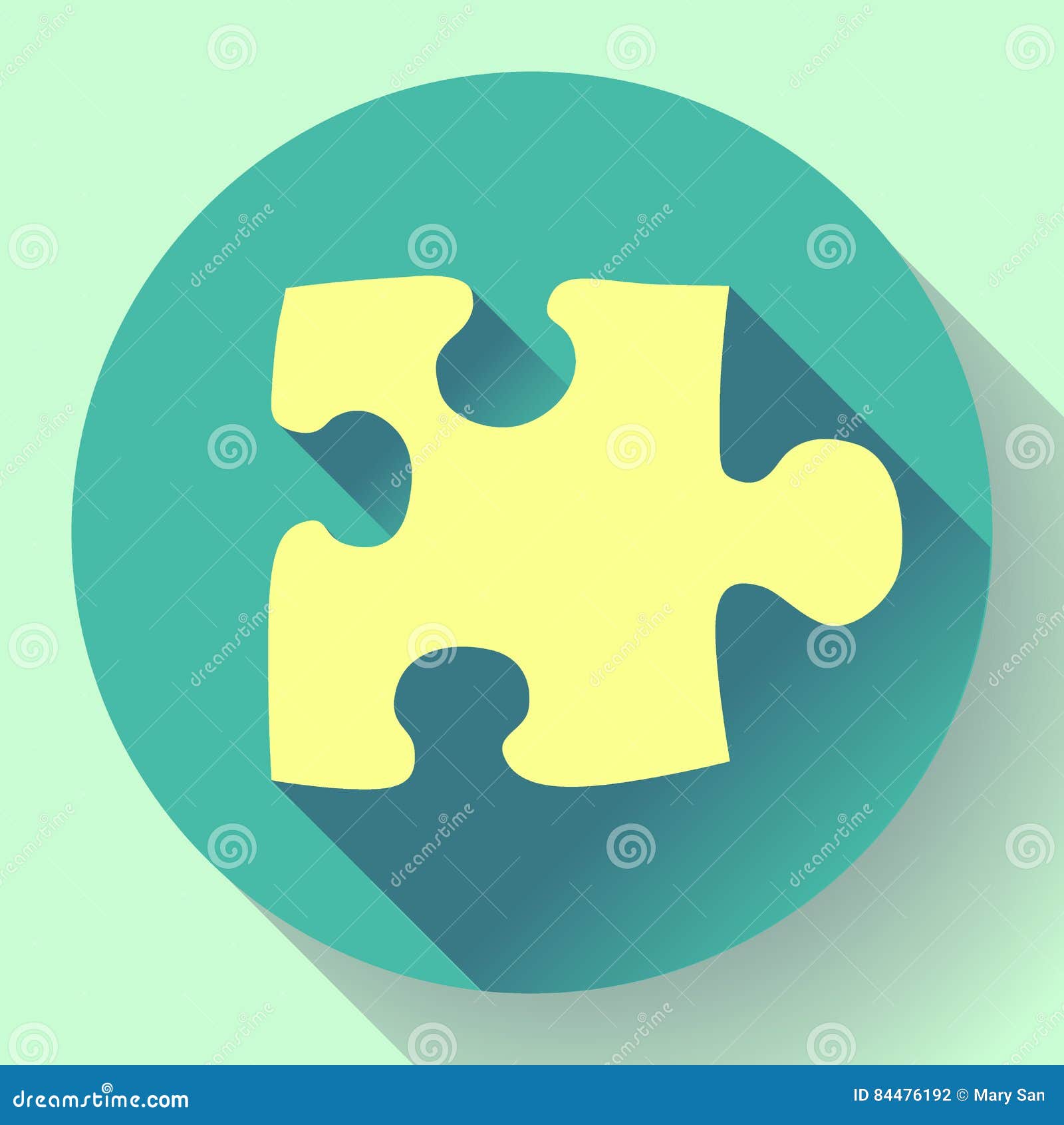 Puzzle Icon. Flat Vector Design Style Stock Vector - Illustration of ...
