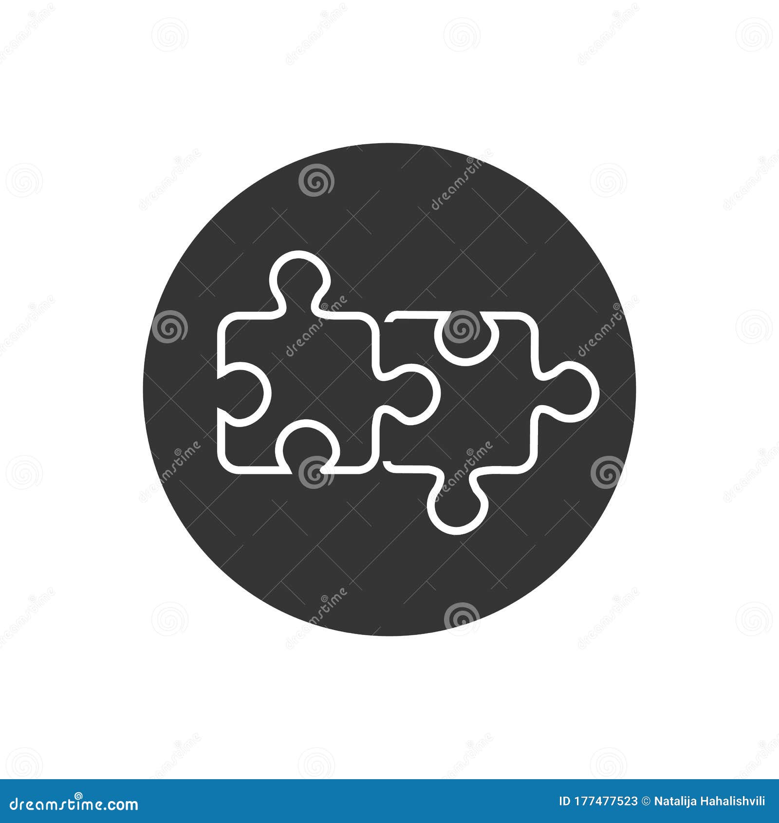 Puzzle Icon Flat. Vector Illustration in Modern Flat Stock Vector ...
