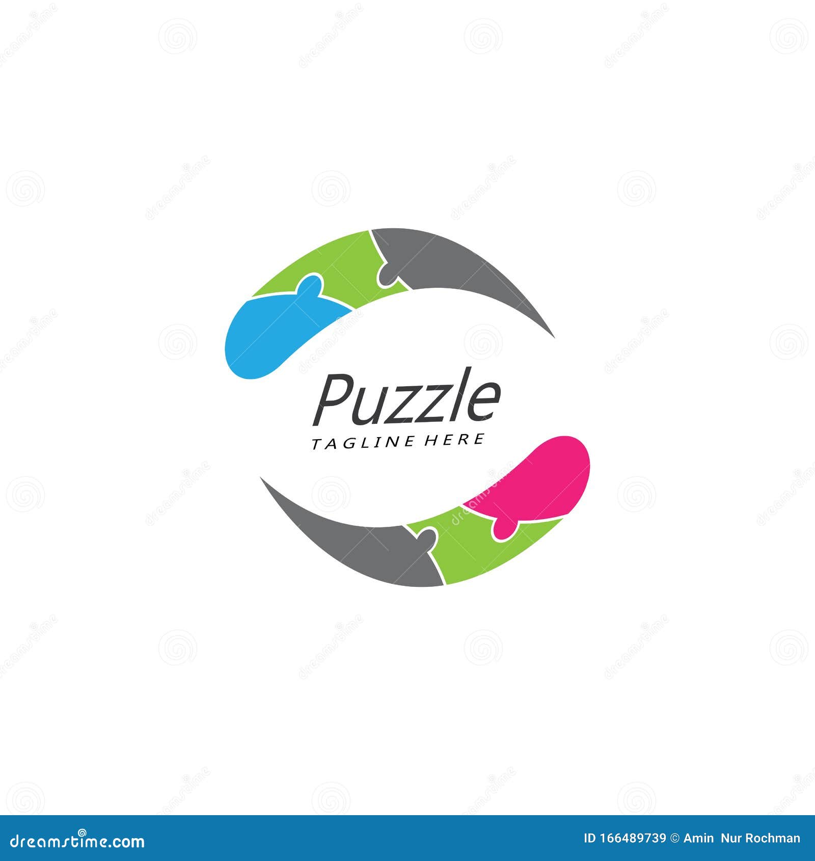 Puzzle Icon Logo Vector Icon Template Stock Illustration - Illustration ...