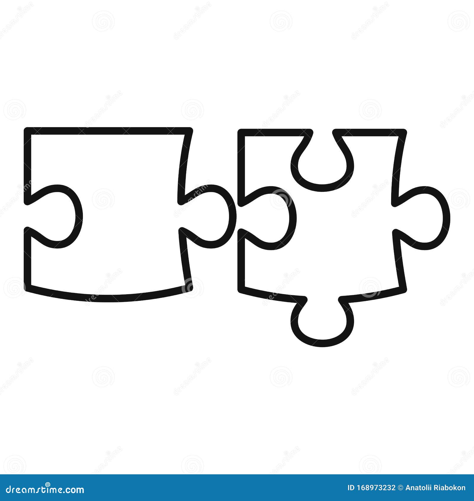Puzzle icon, outline style stock vector. Illustration of puzzle - 168973232