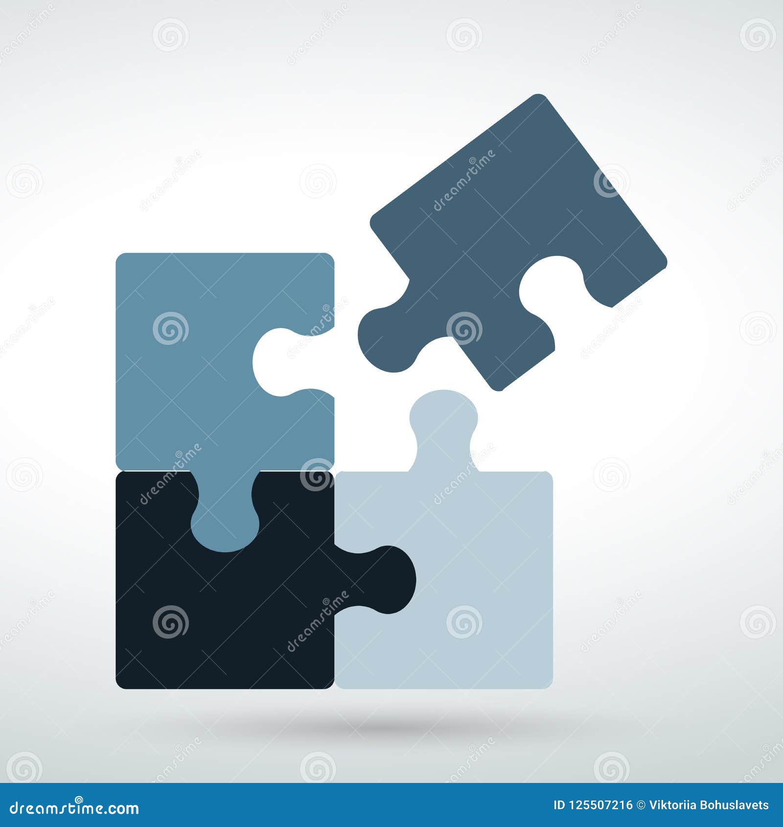 Puzzle Icon Vector, Filled Flat Sign, Solid Pictogram Isolated on White ...