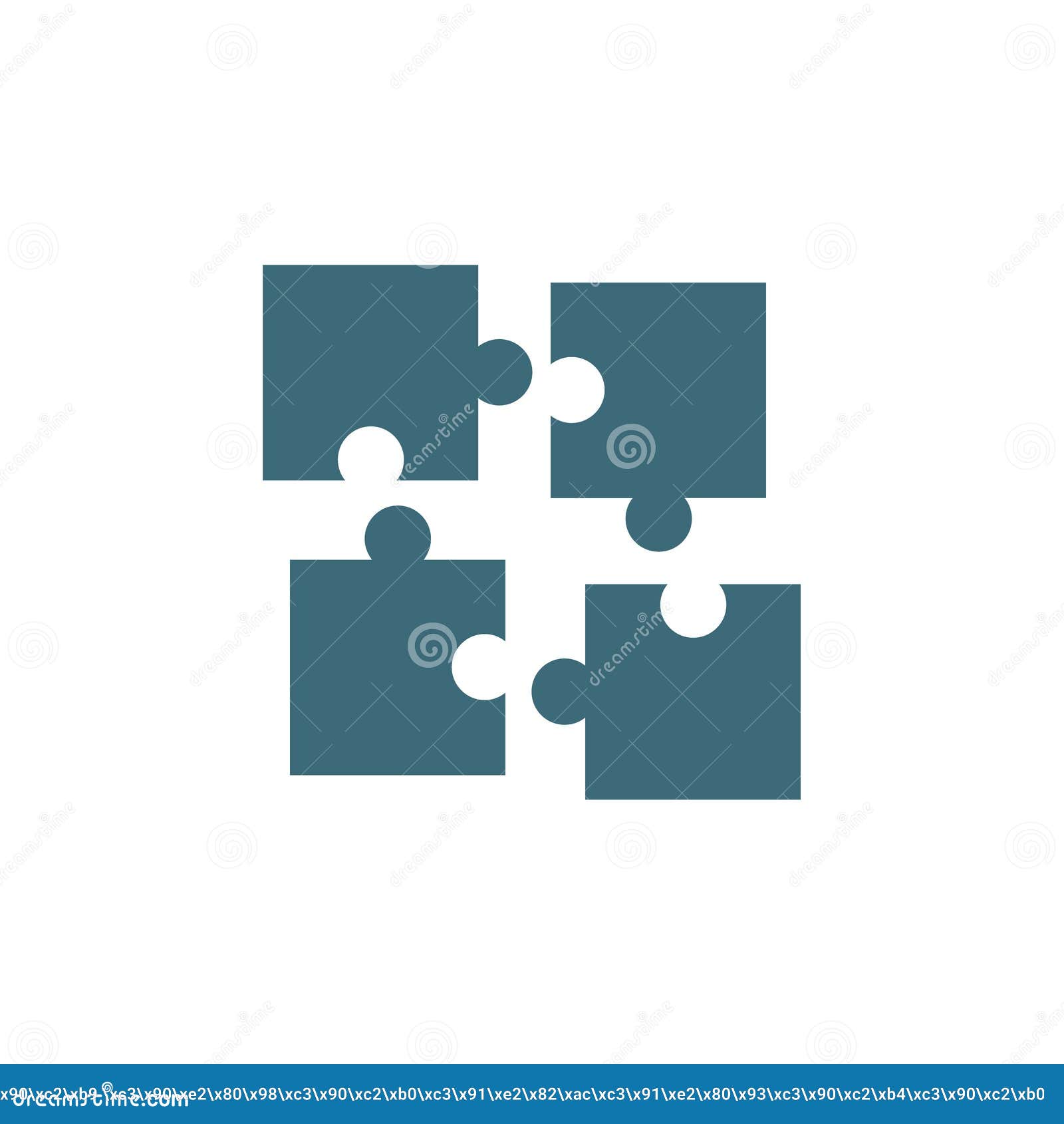Puzzle Icon Vector Illustration Isolated on White Stock Vector ...