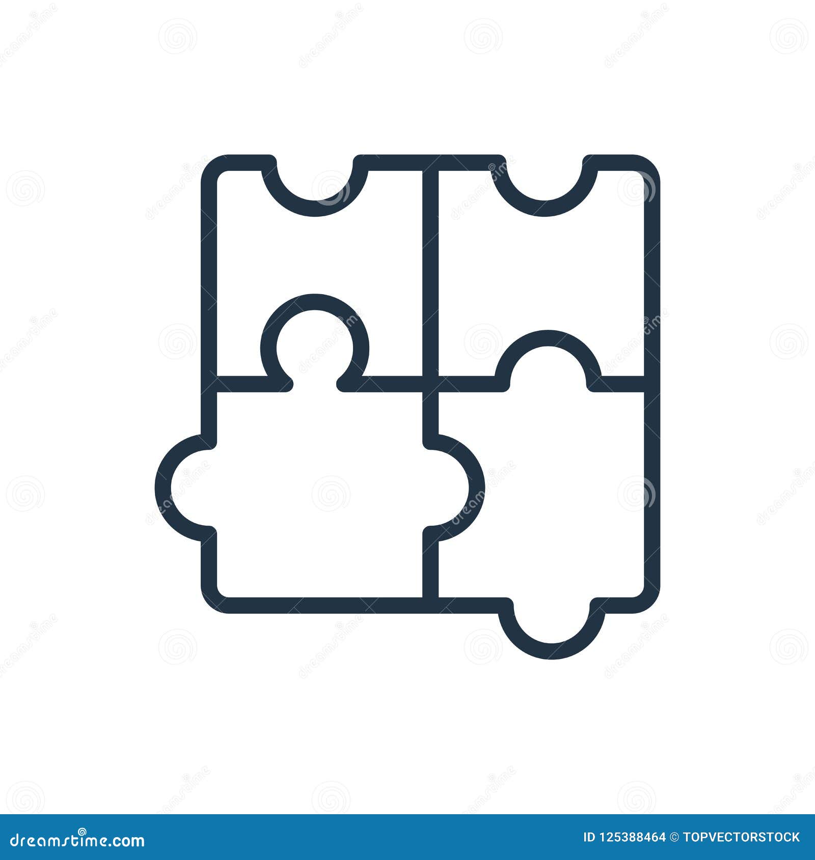 Puzzle Icon Vector Isolated on White Background, Puzzle Sign Stock ...
