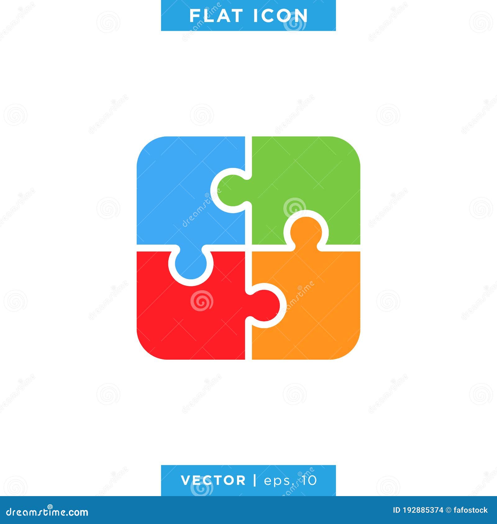 Puzzle Icon Vector Logo Design Template. Stock Vector - Illustration of ...