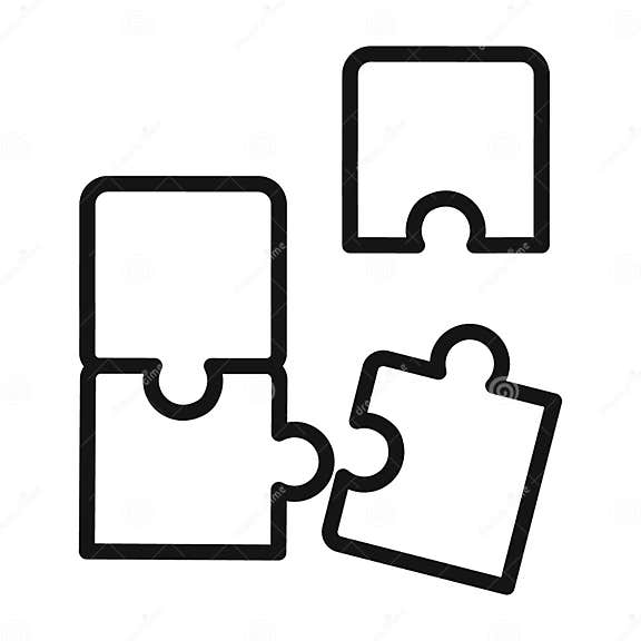 Educational Puzzle Piece Icon for Learning and Problem-Solving Stock ...