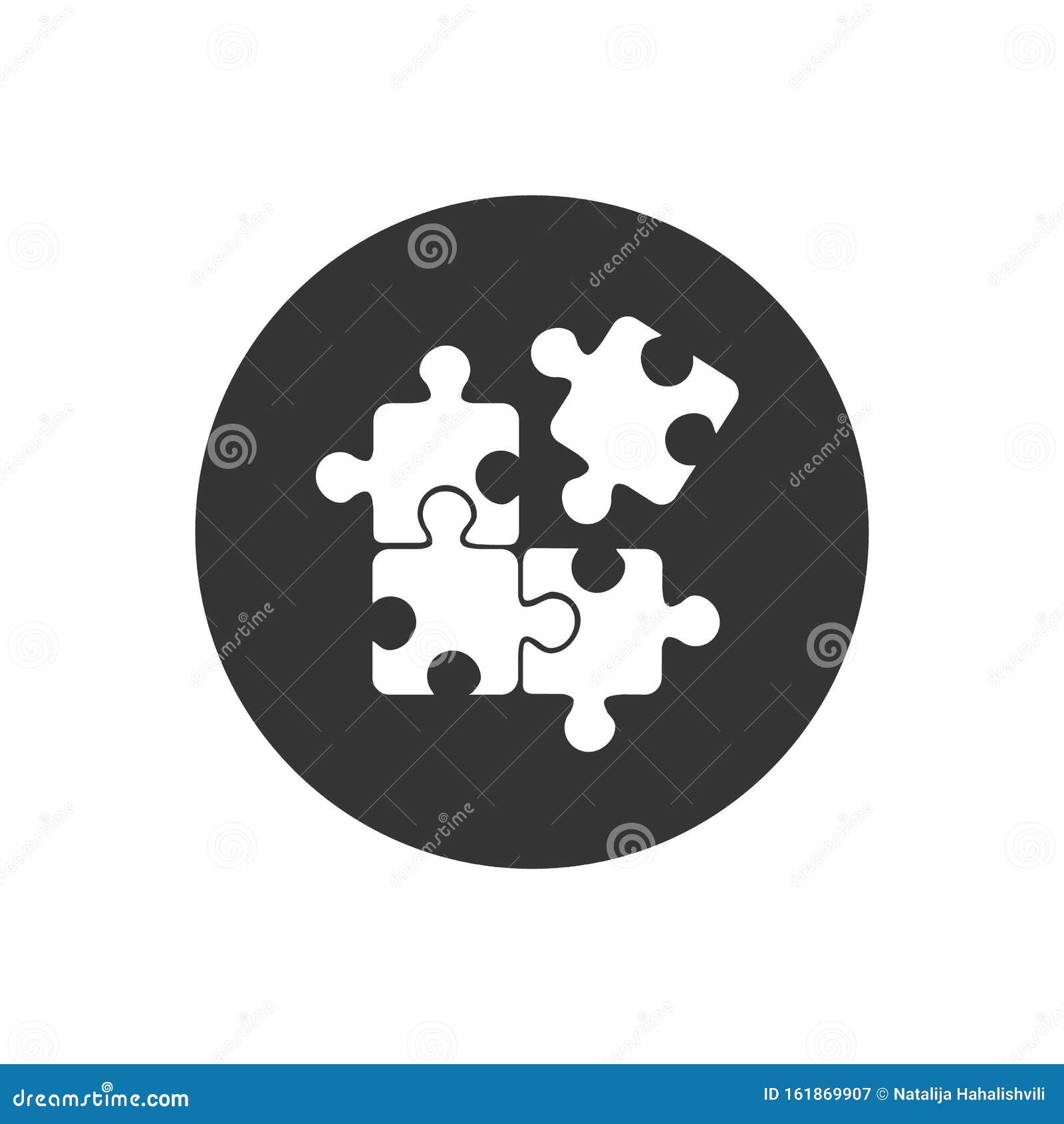 Puzzle Icon on White. Vector Illustration Flat Style Stock Vector ...