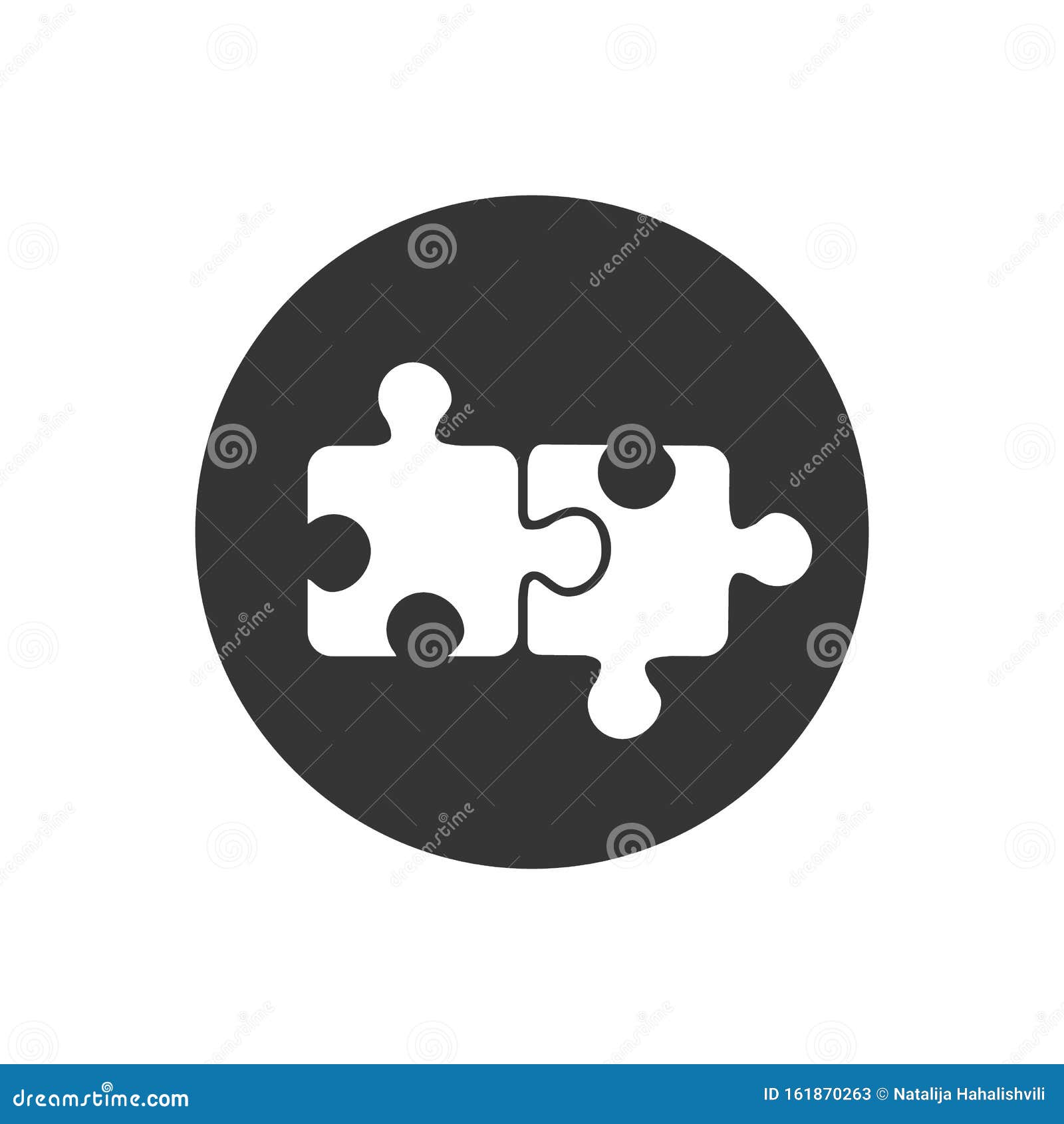 Puzzle Icon on White. Vector Illustration Flat Style Stock Vector ...